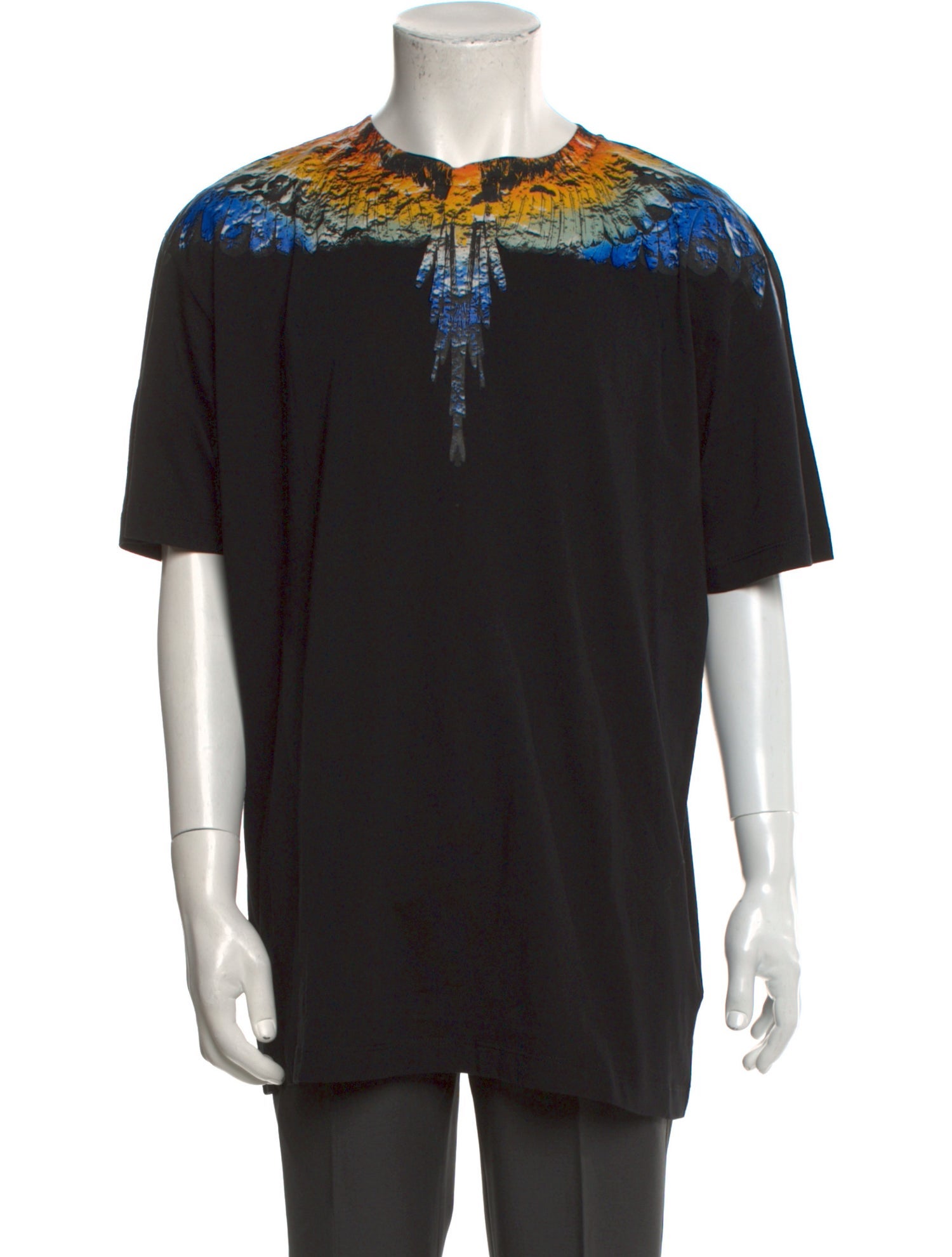 Marcelo Burlon Graphic Print Crew Neck T-Shirt - Black T-Shirts ...