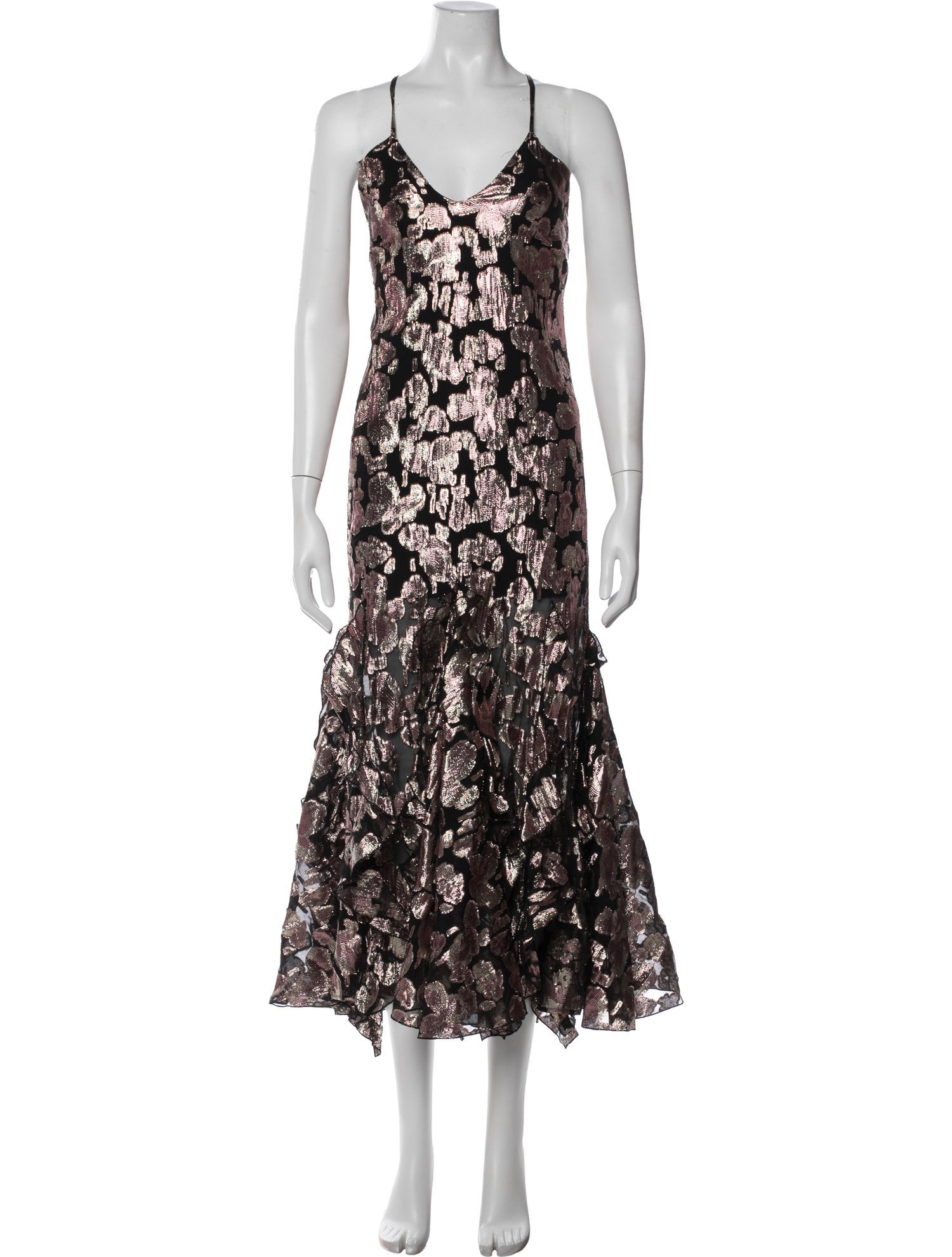Alice McCall Floral Print Midi Length Dress - Black Dresses, Clothing ...