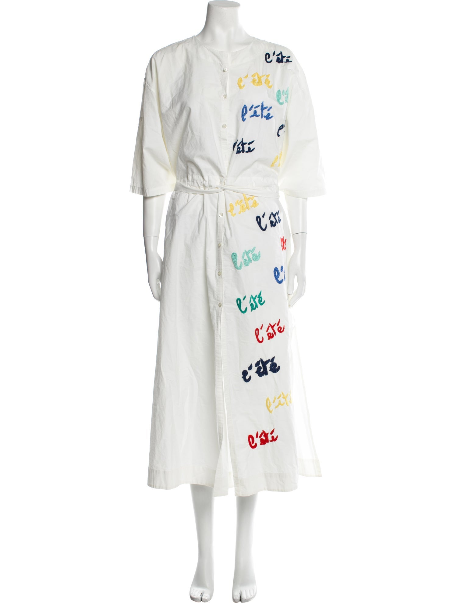 Mii Collection Graphic Print Long Dress - White Dresses, Clothing ...