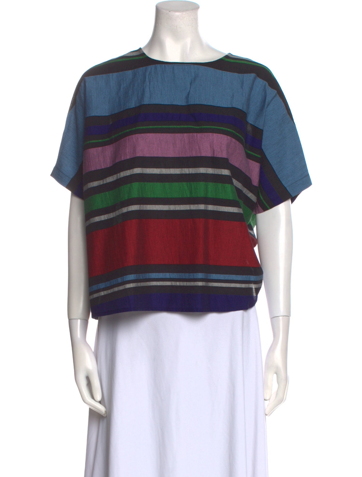 Mii Collection Striped Scoop Neck Blouse w/ Tags - Red Tops, Clothing ...