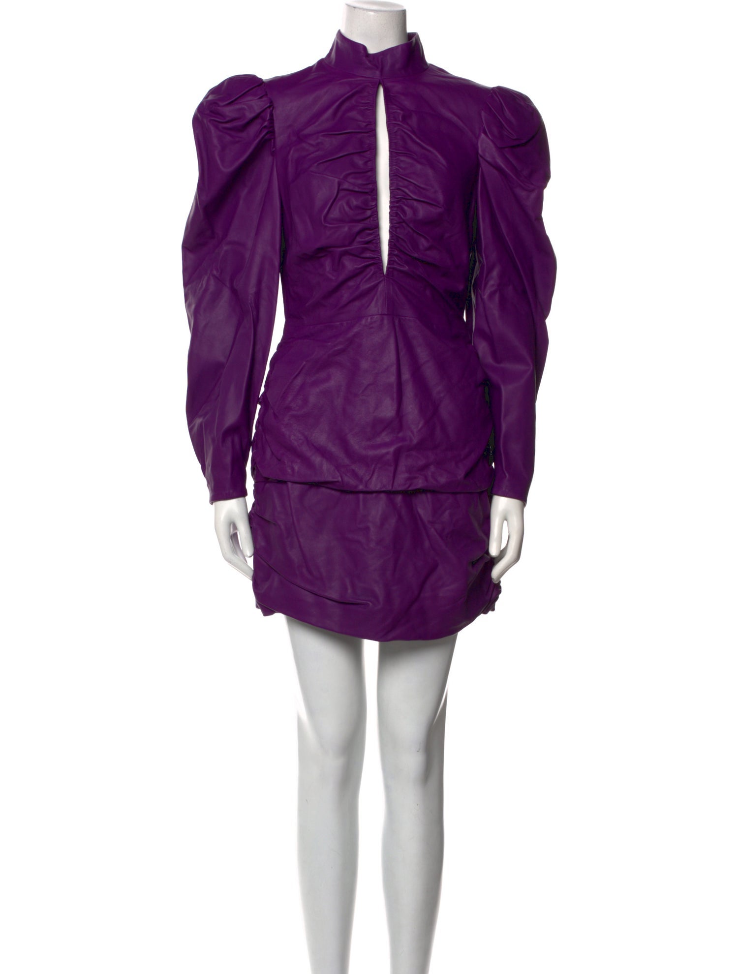 Marcell Von Berlin Lambskin Mini Dress - Purple Dresses, Clothing ...