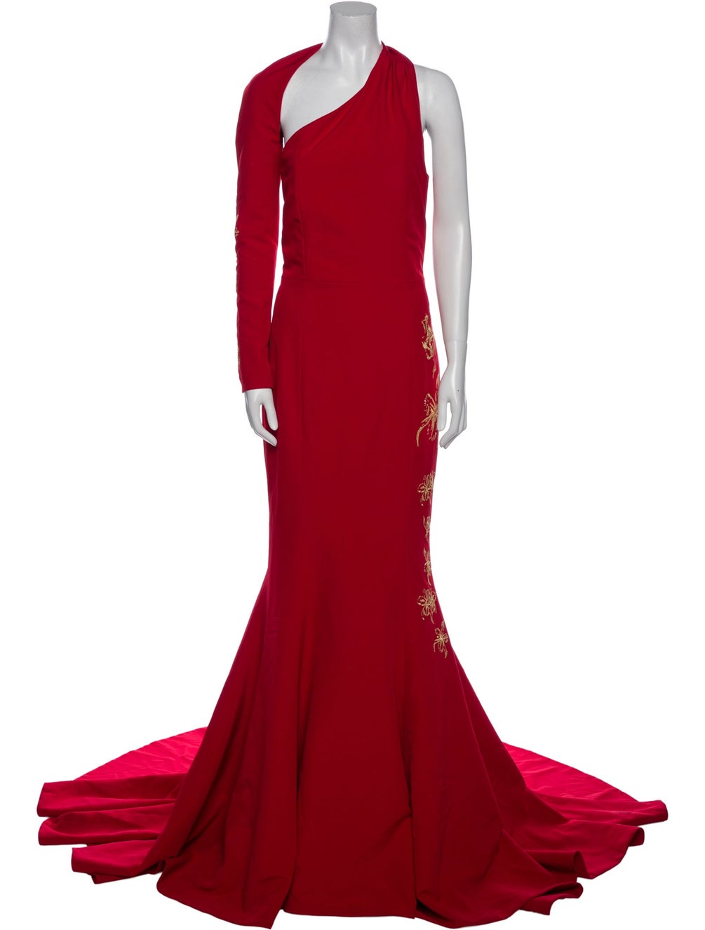 Marcell Von Berlin One-Shoulder Long Dress - Red Dresses, Clothing ...