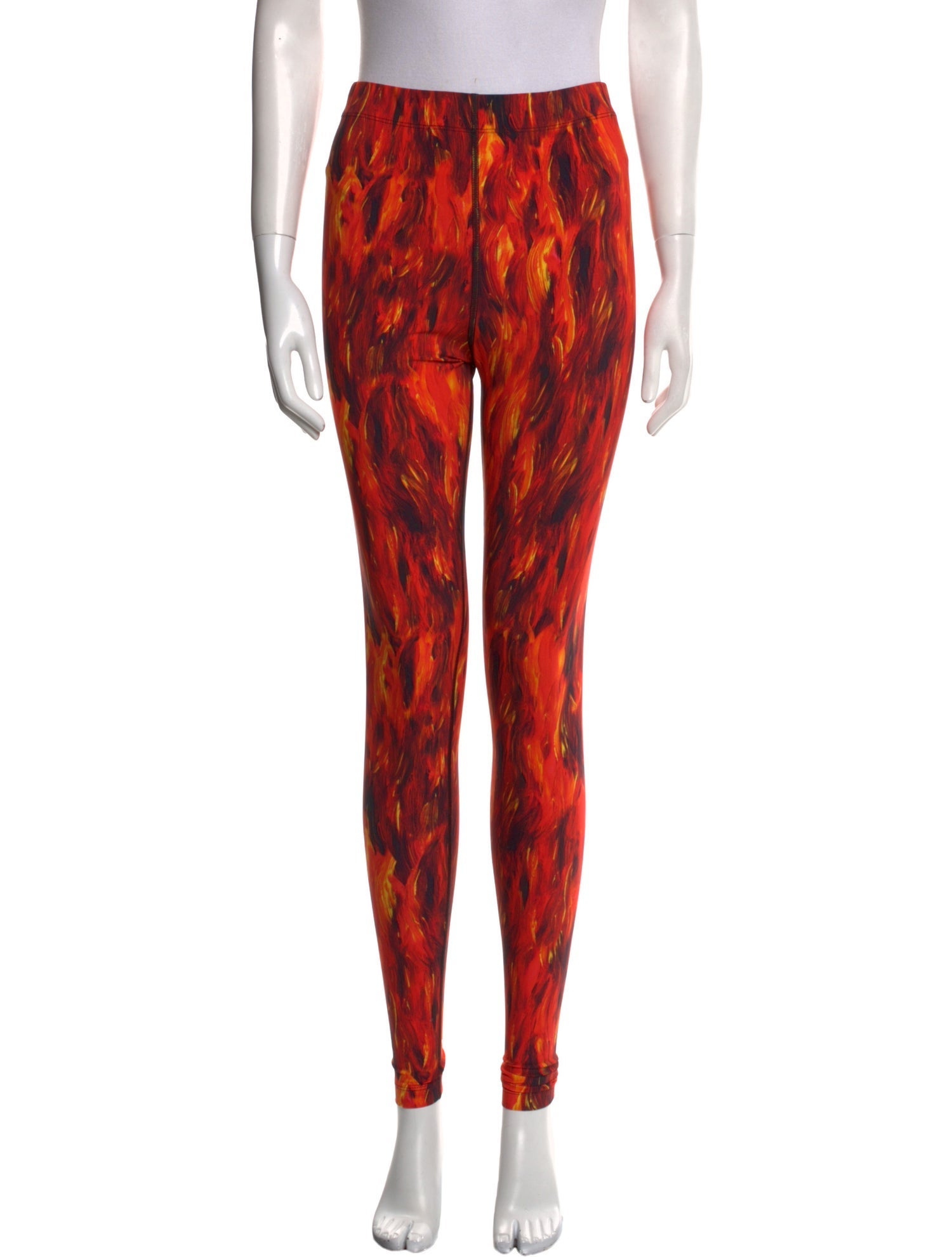 Marcell Von Berlin Nylon Skinny Leg Pants w/ Tags - 12.5" Rise, Orange ...