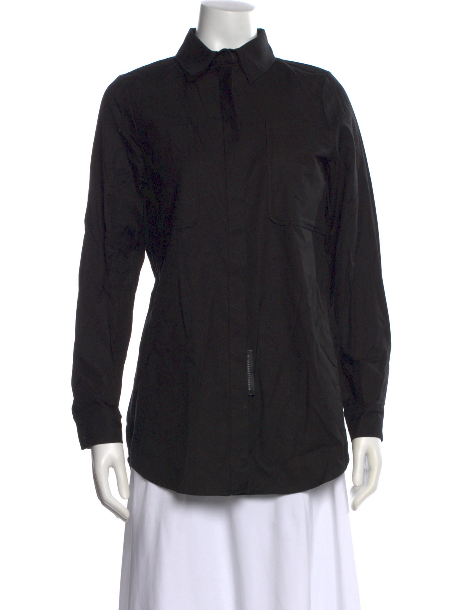 Marcell Von Berlin Long Sleeve Button-Up Top w/ Tags - Black Tops ...
