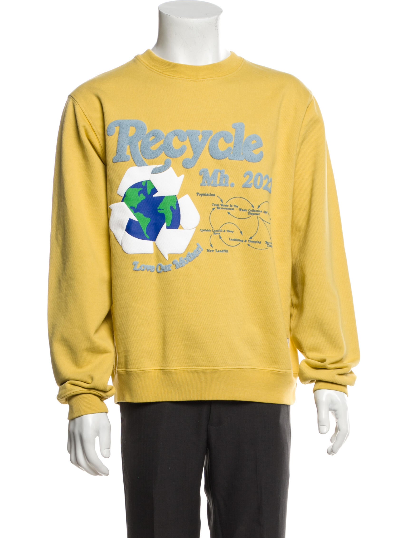 Madhappy Graphic Print Crew Neck Sweatshirt w/ Tags - Yellow ...