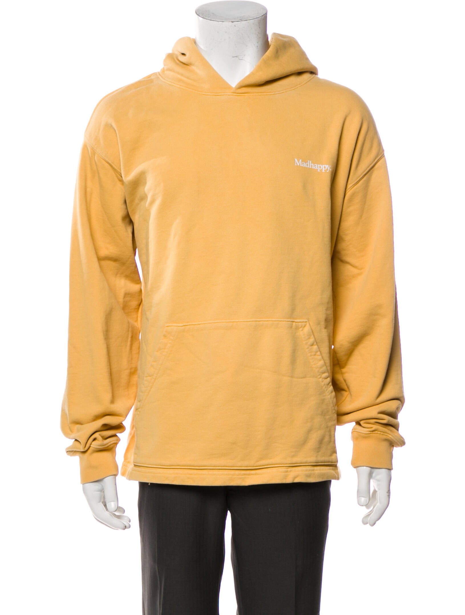 MAIN LABEL Off White Virgil Abloh Hoodie Yellow Long Sleeve Sweatshirt ...