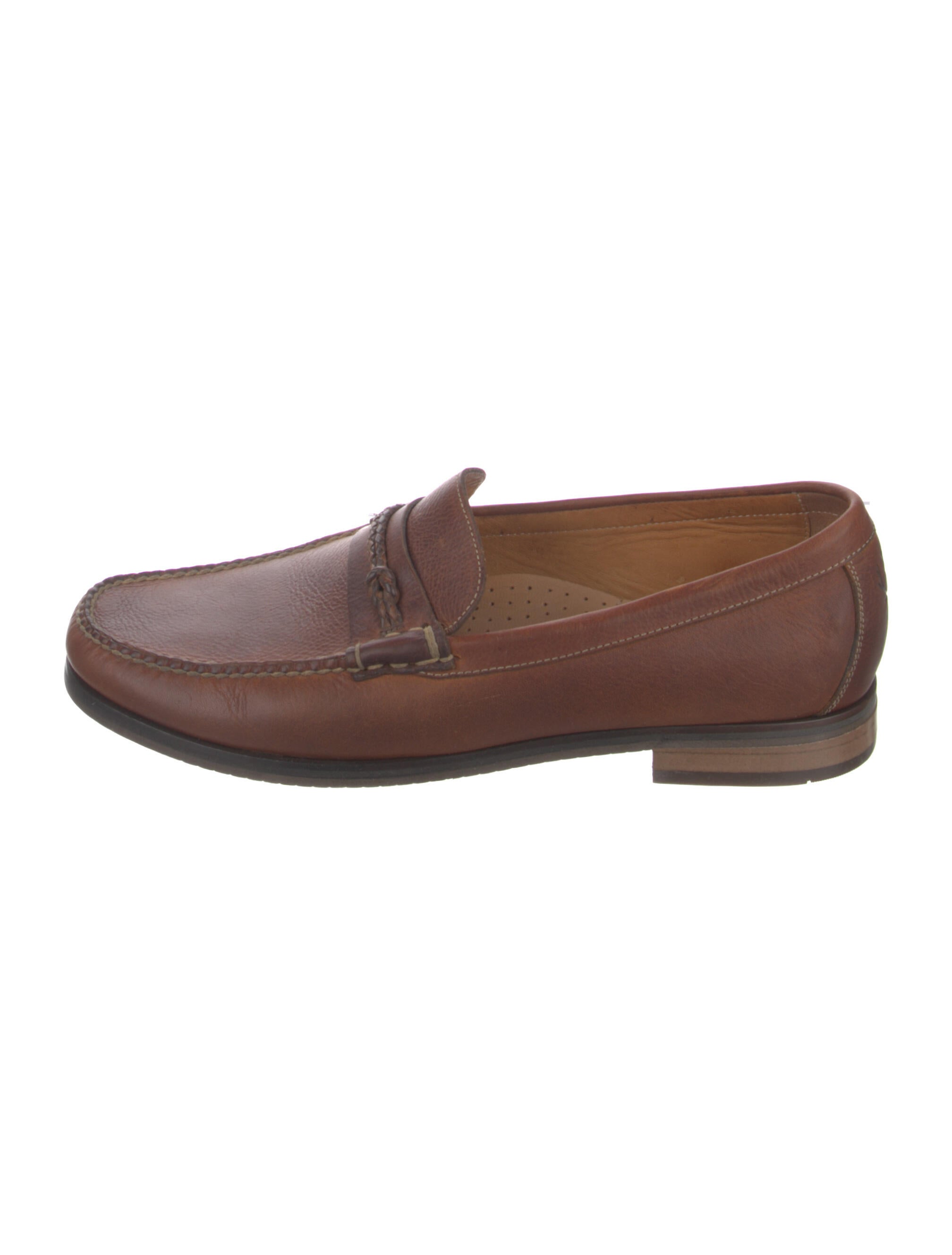 Martin Dingman Leather Loafers - Brown Loafers, Shoes - WMDNG20433 ...