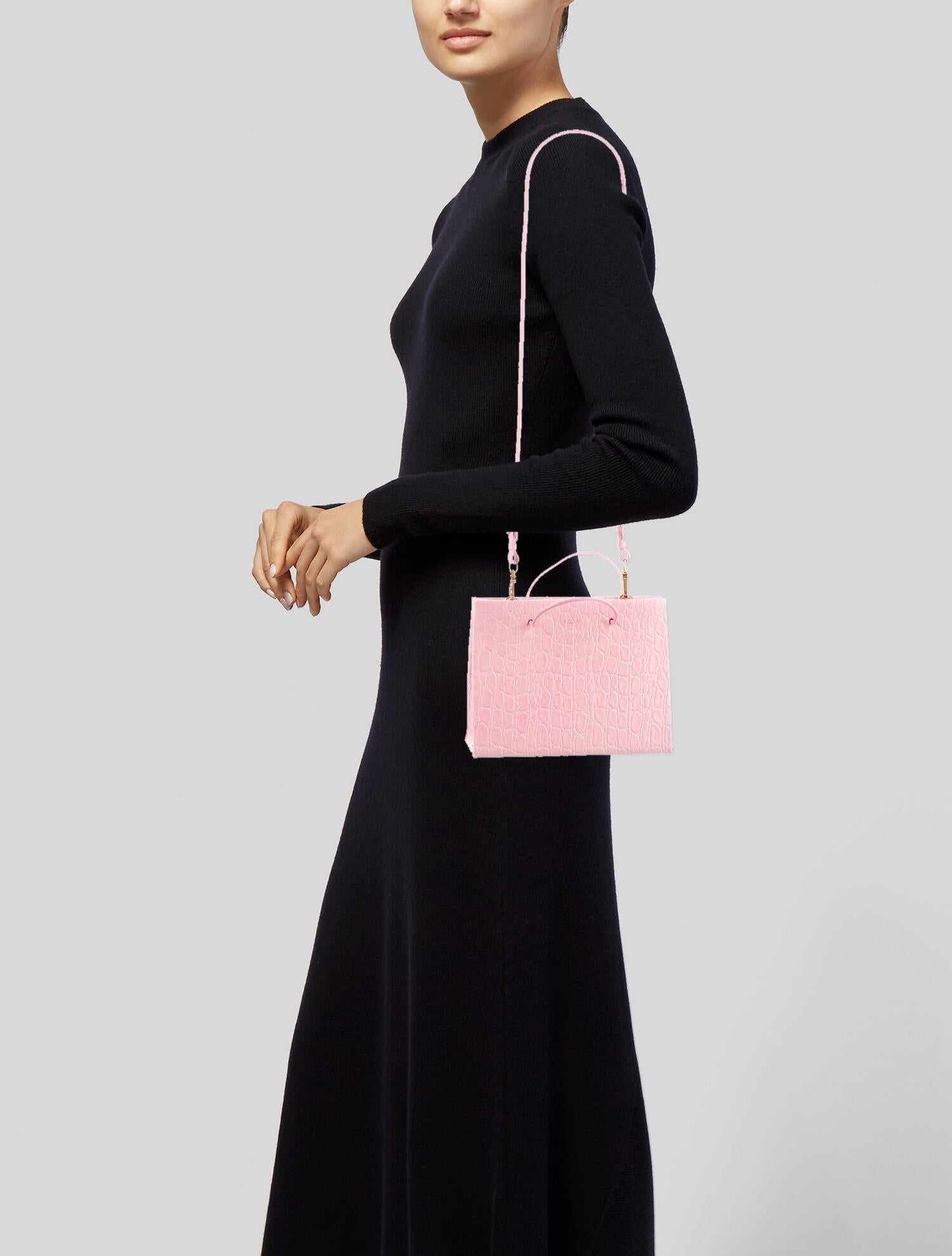 Medea Embossed Leather Crossbody Bag - Pink Crossbody Bags, Handbags ...