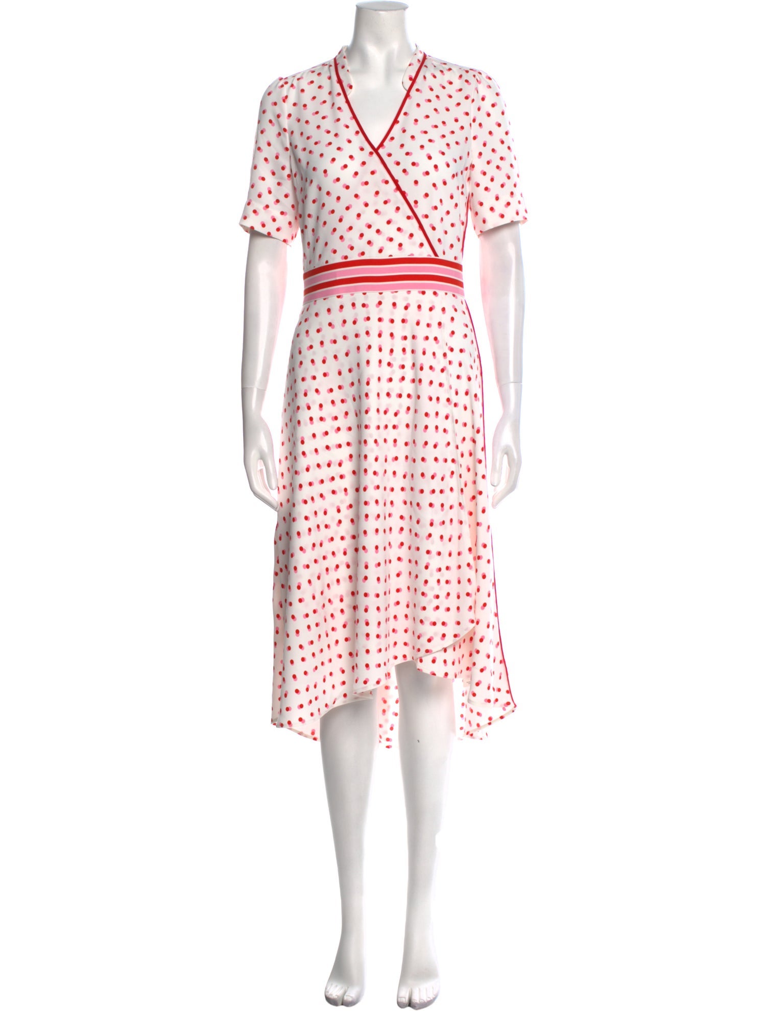 ME+EM Polka Dot Print Midi Length Dress w/ Tags - Red Dresses, Clothing ...