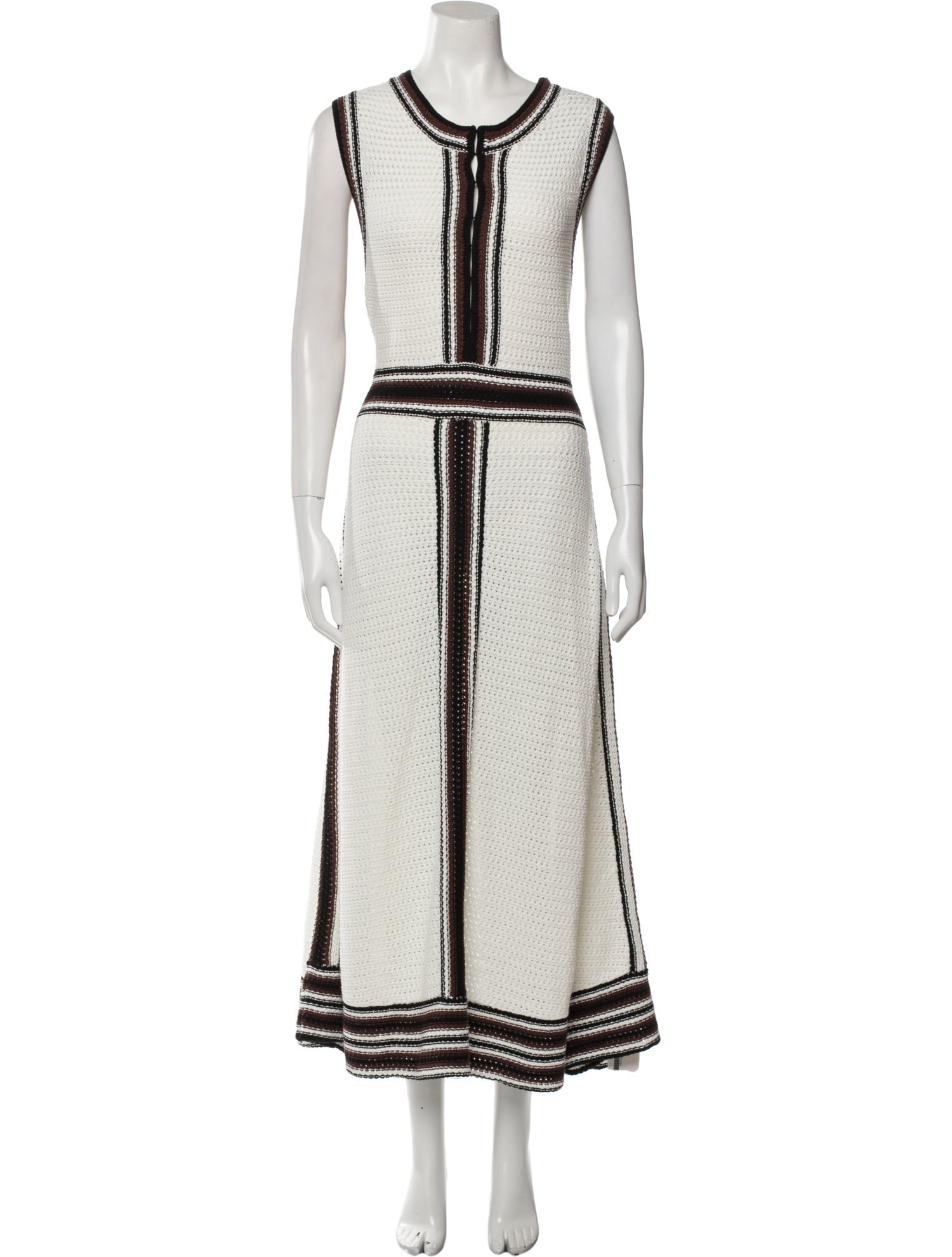 ME+EM Striped Long Dress w/ Tags - White Dresses, Clothing - WMEEM24371 ...