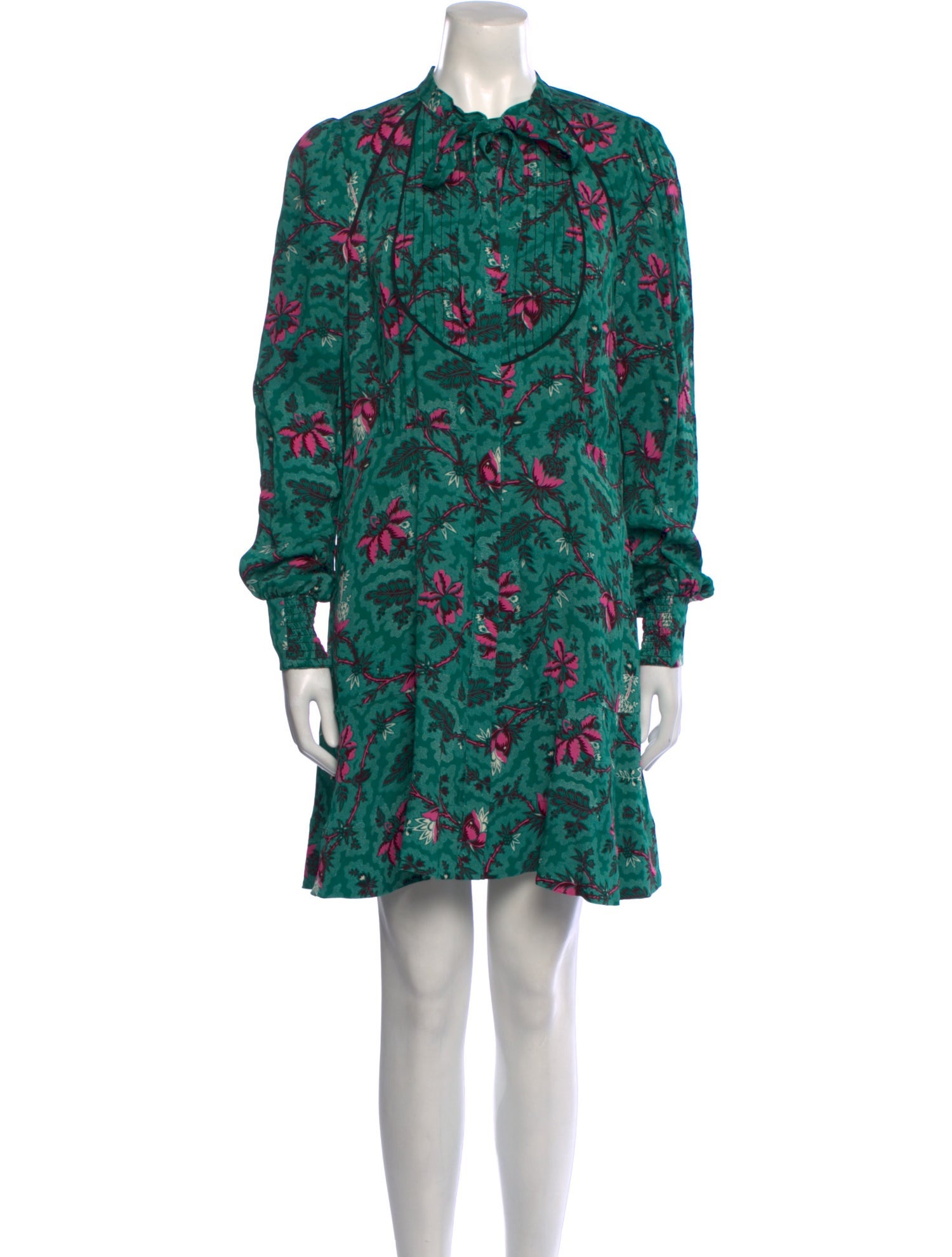 ME+EM Printed Mini Dress - Green Dresses, Clothing - WMEEM25061 | The ...