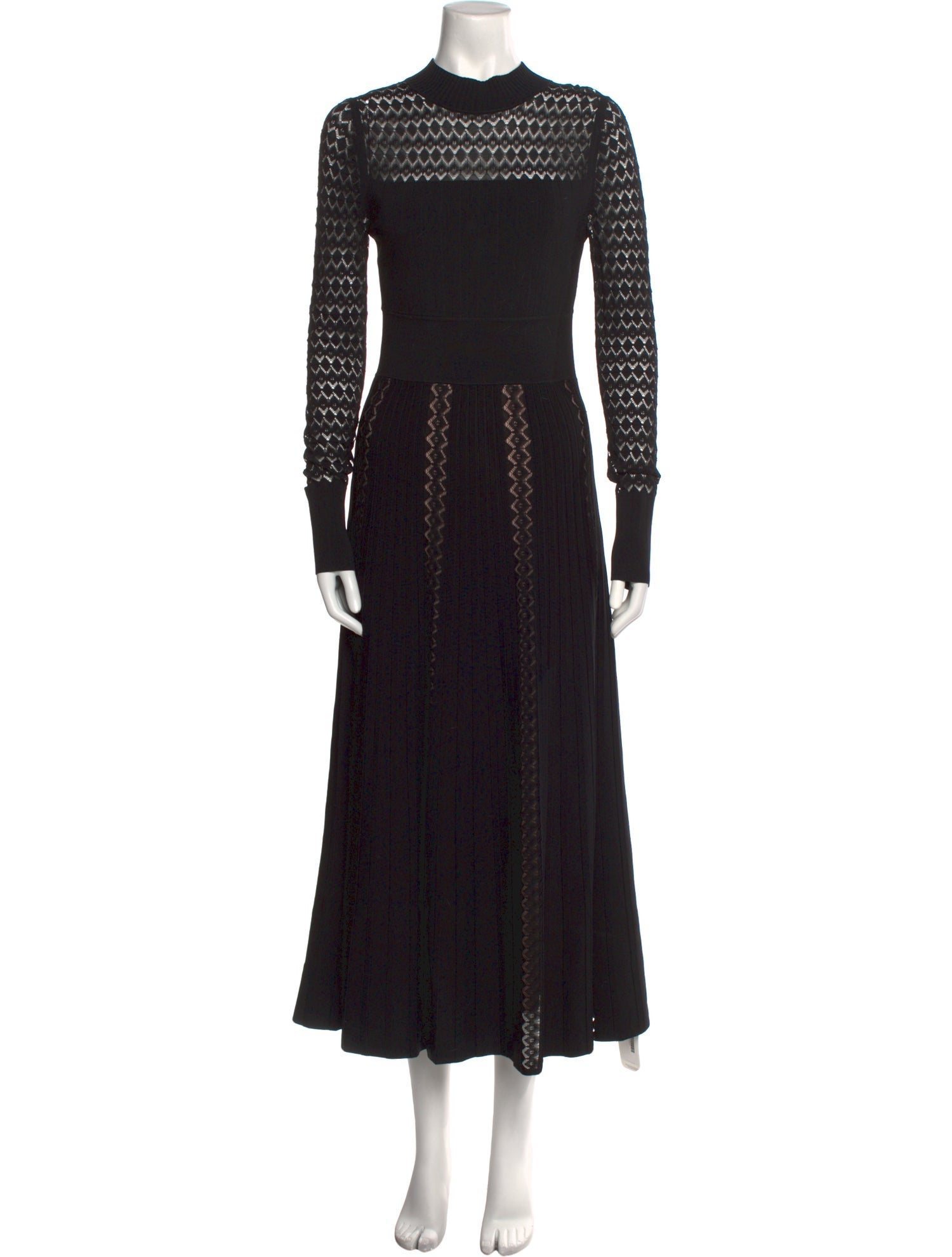 ME+EM Mock Neck Long Dress - Black Dresses, Clothing - WMEEM25473 | The RealReal