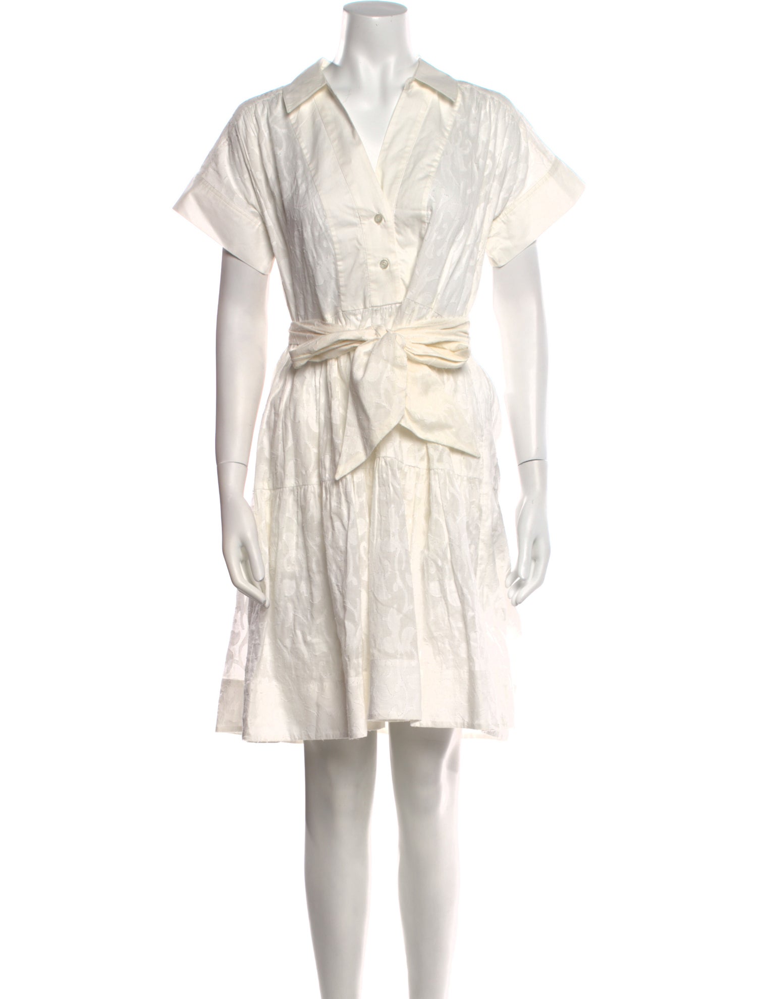 ME+EM V-Neck Mini Dress w/ Tags - White Dresses, Clothing - WMEEM25616 ...