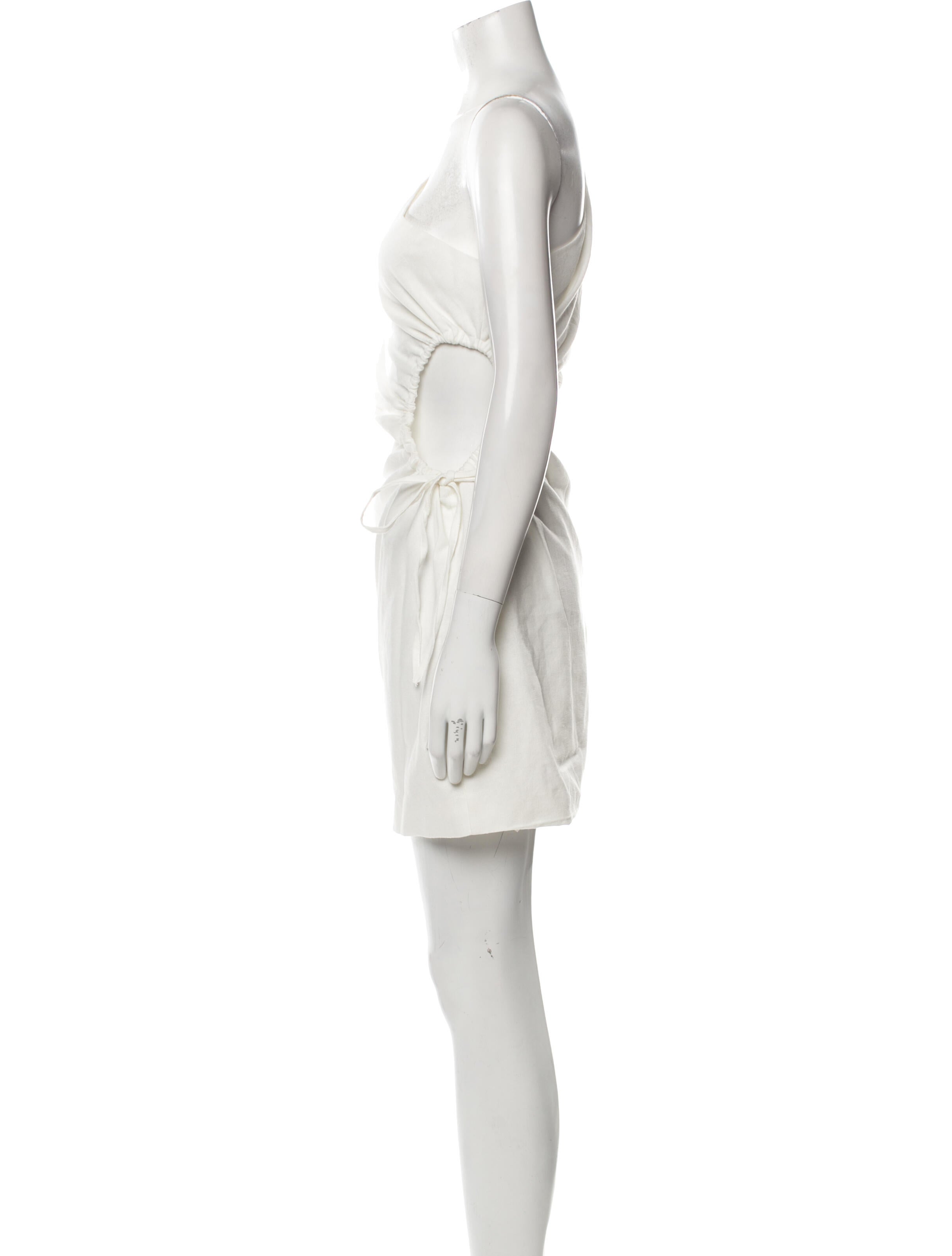 Meshki One-Shoulder Mini Dress - White Dresses, Clothing - WMEHS20070 ...