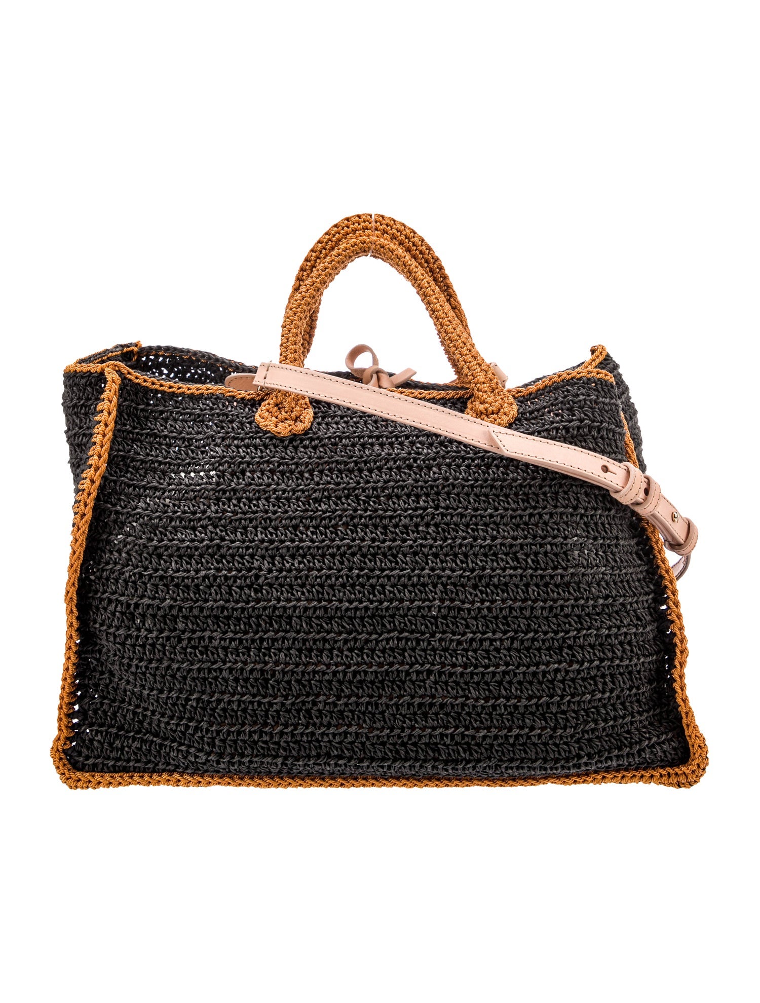 Mehry Mu Raffia Handle Bag - Black Handle Bags, Handbags - WMEMU20214 ...