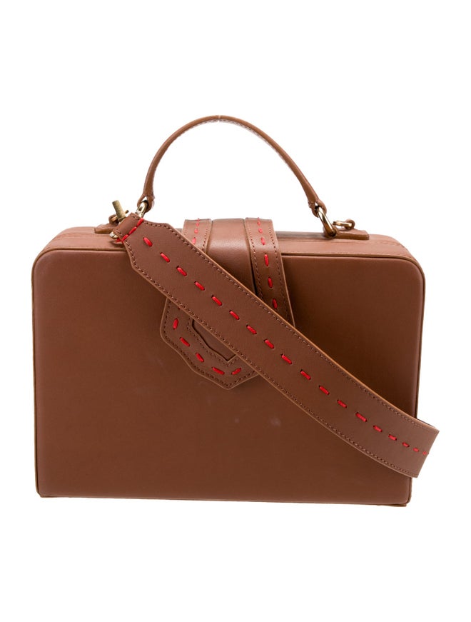 Mehry Mu Leather Handle Bag - Brown Handle Bags, Handbags - WMEMU20222 ...