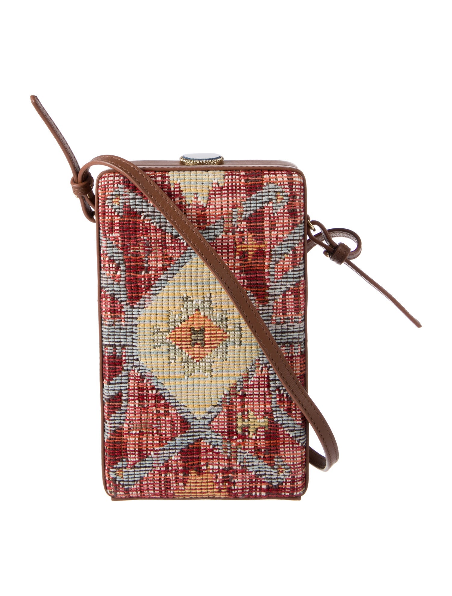 Mehry Mu Leather-Trimmed Crossbody Bag - Brown Crossbody Bags, Handbags ...