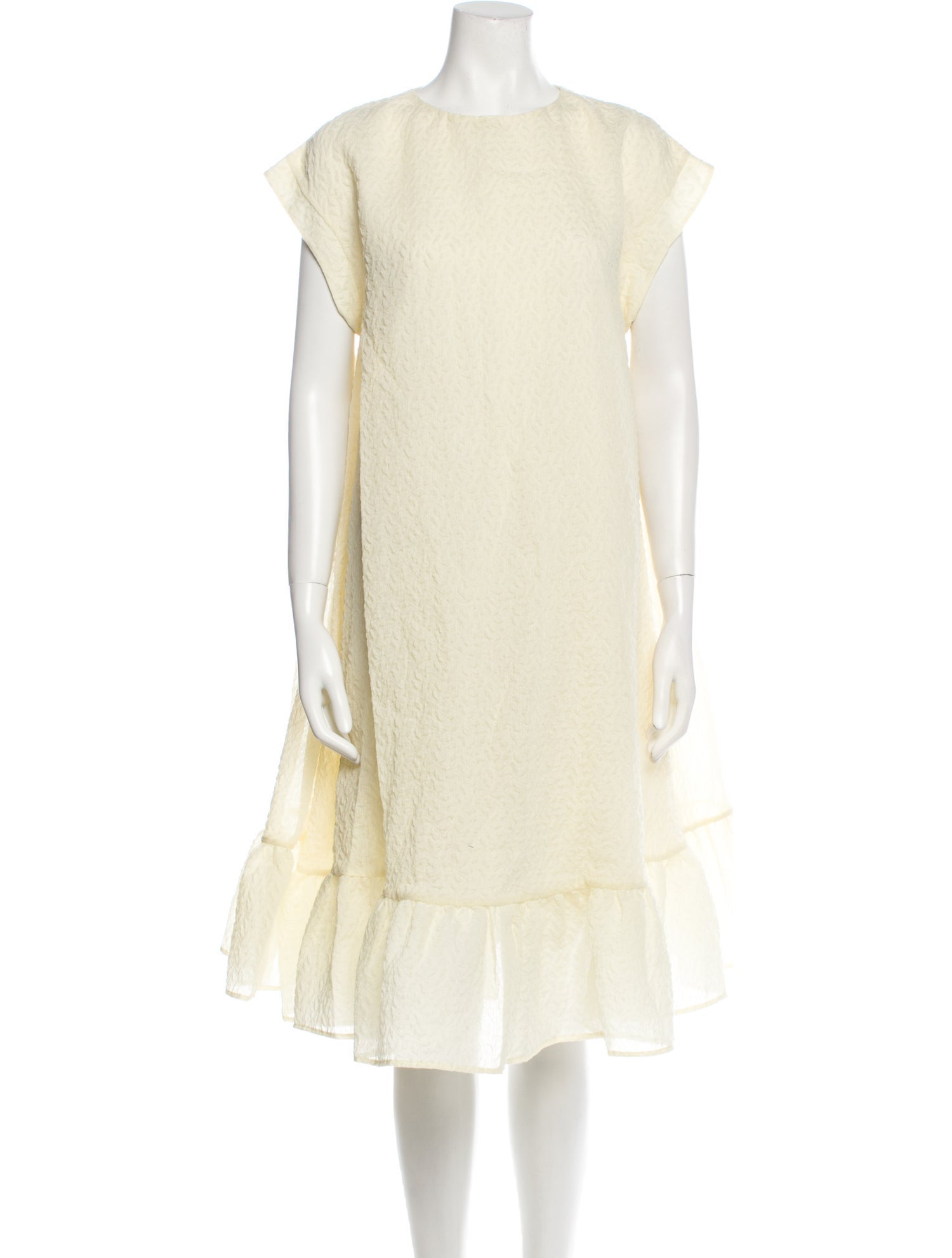 Merlette Crew Neck Midi Length Dress - Neutrals Dresses, Clothing ...