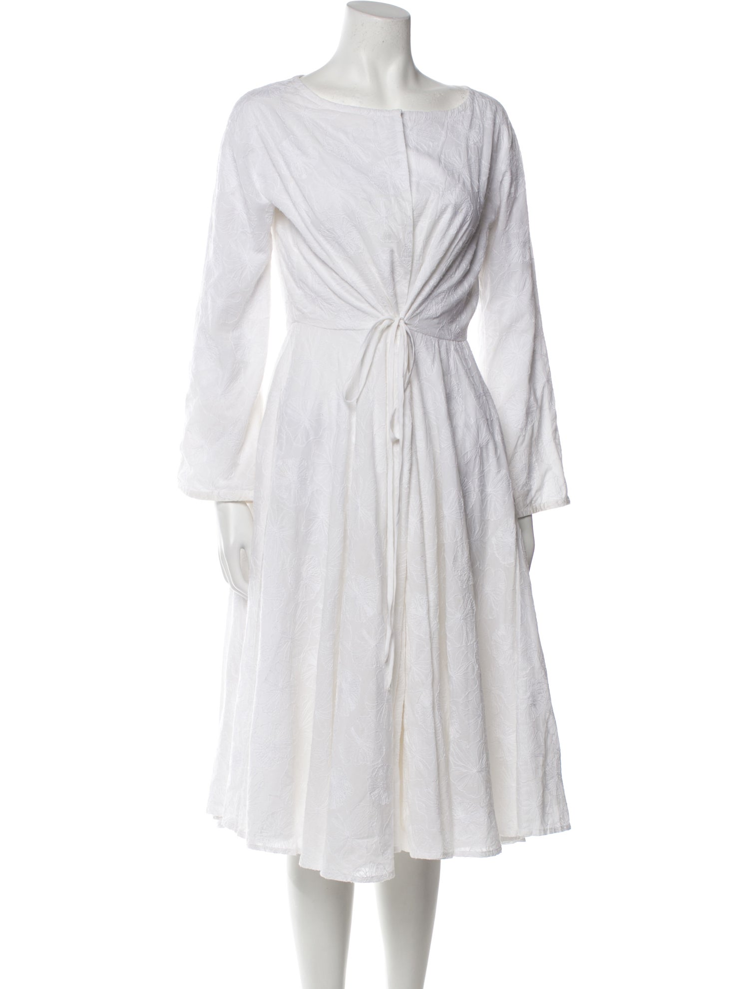 Merlette Bateau Neckline Midi Length Dress - Neutrals Dresses, Clothing ...