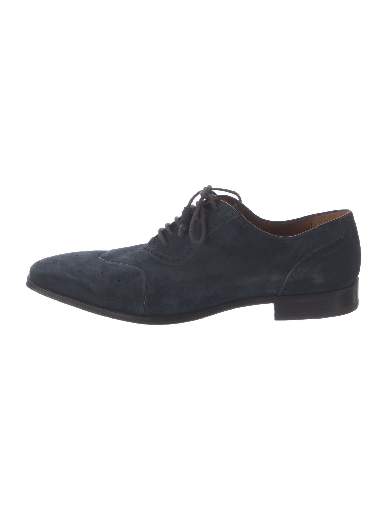 Mezlan Suede Brogues - Blue Oxfords, Shoes - WMEZL21882 | The RealReal