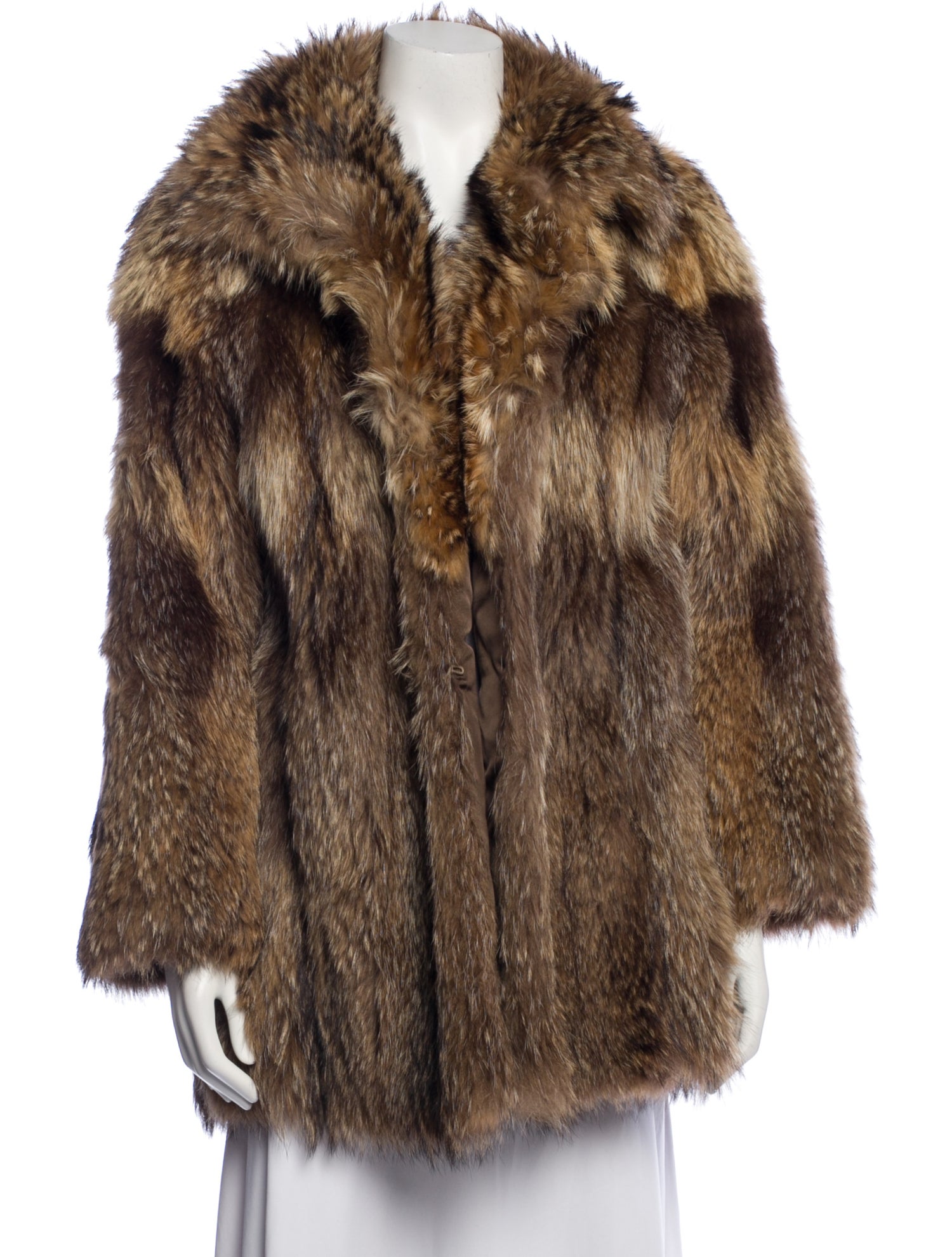 Fur Fox Printed Fur Jacket - Brown Jackets, Clothing - FUR53037 | The ...