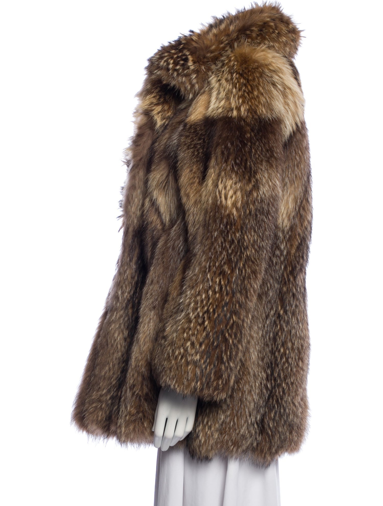 Fur Fox Printed Fur Jacket - Brown Jackets, Clothing - FUR53037 | The ...