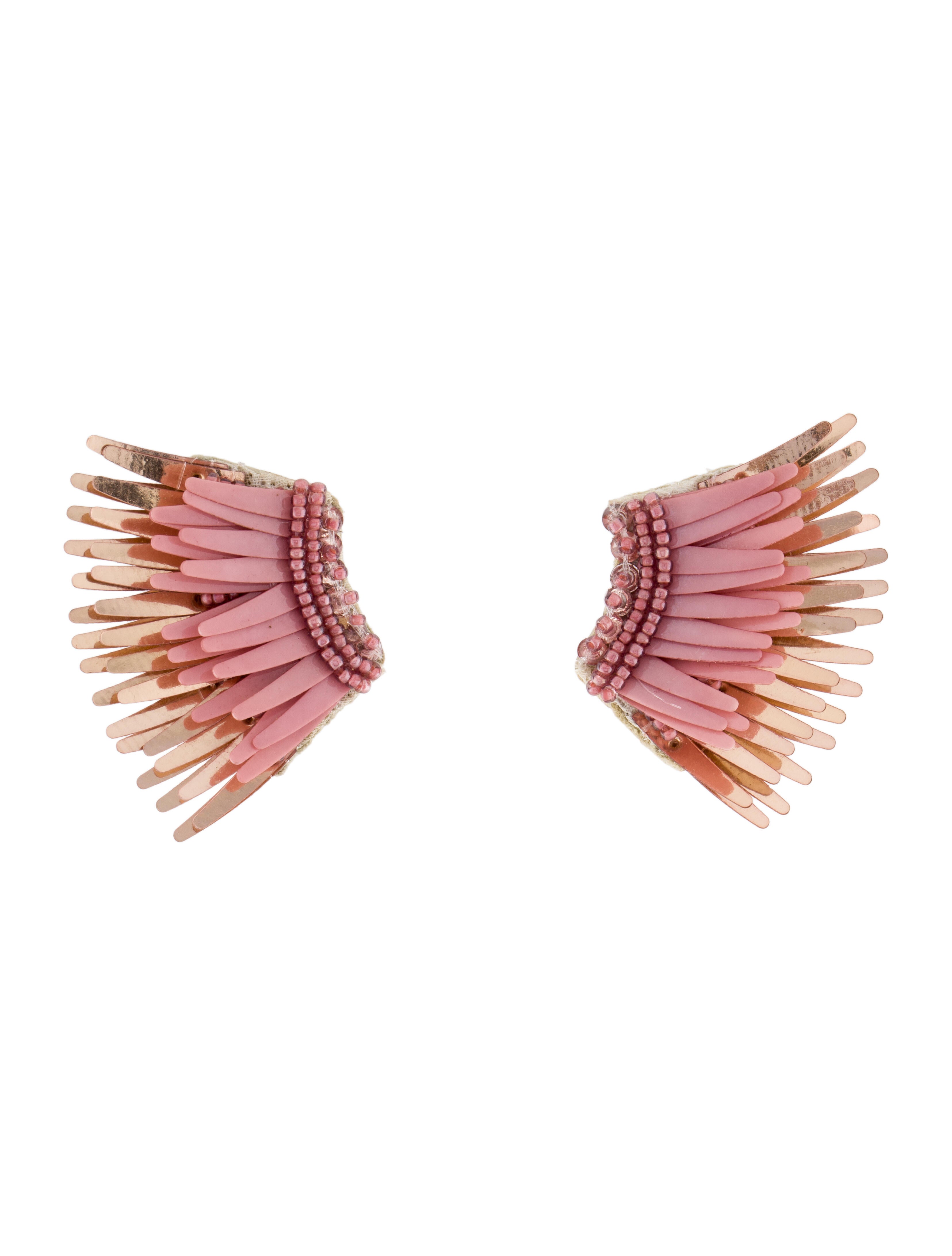 Mignonne Gavigan Sequin & Bead Mini Madeline Drop Earrings - Rose Gold ...