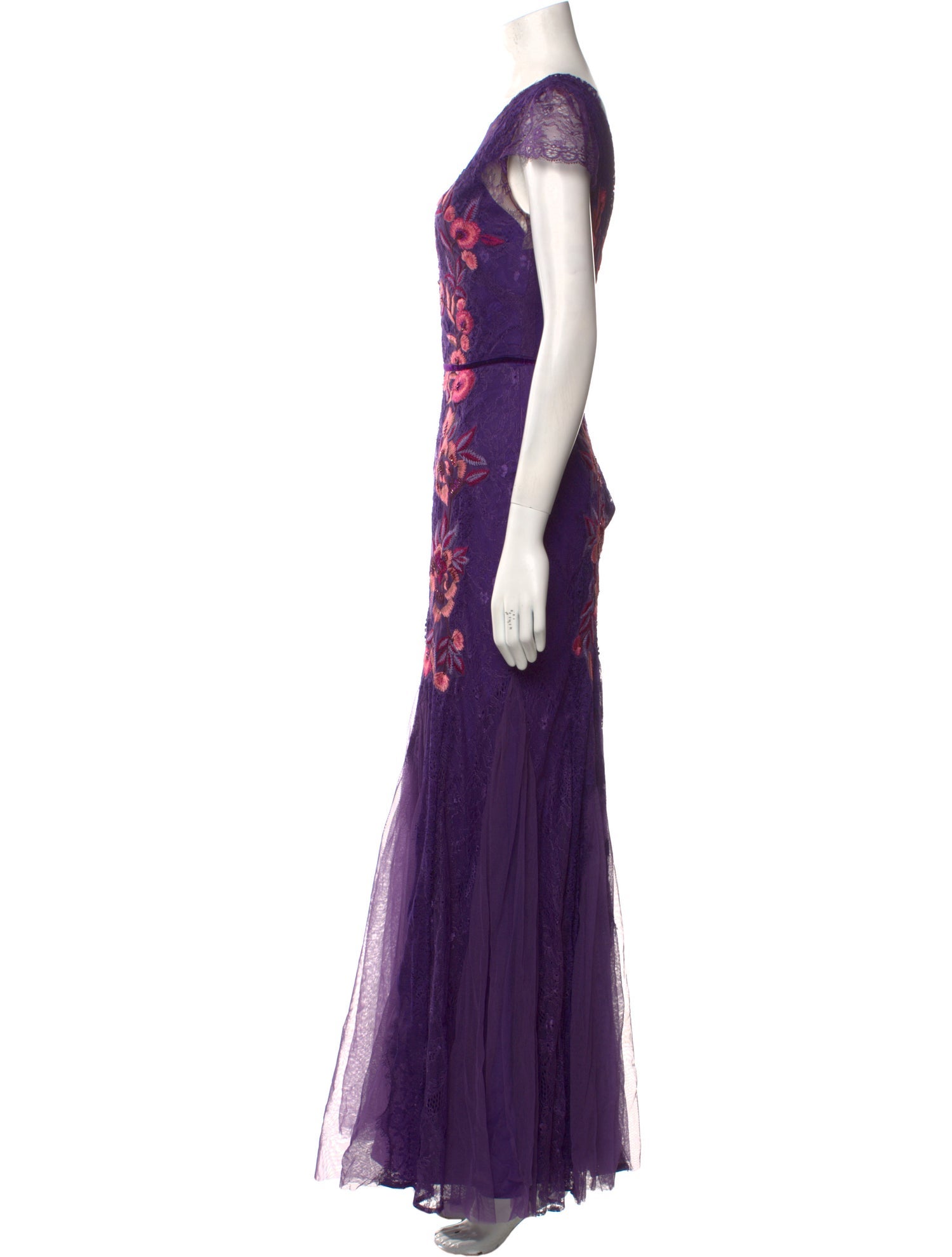Marchesa Notte Printed Long Dress w/ Tags - Purple Dresses, Clothing ...
