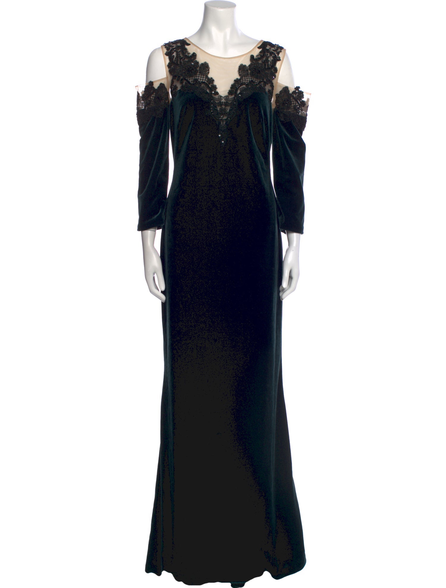 Marchesa Notte Lace Pattern Long Dress w/ Tags - Green Dresses ...