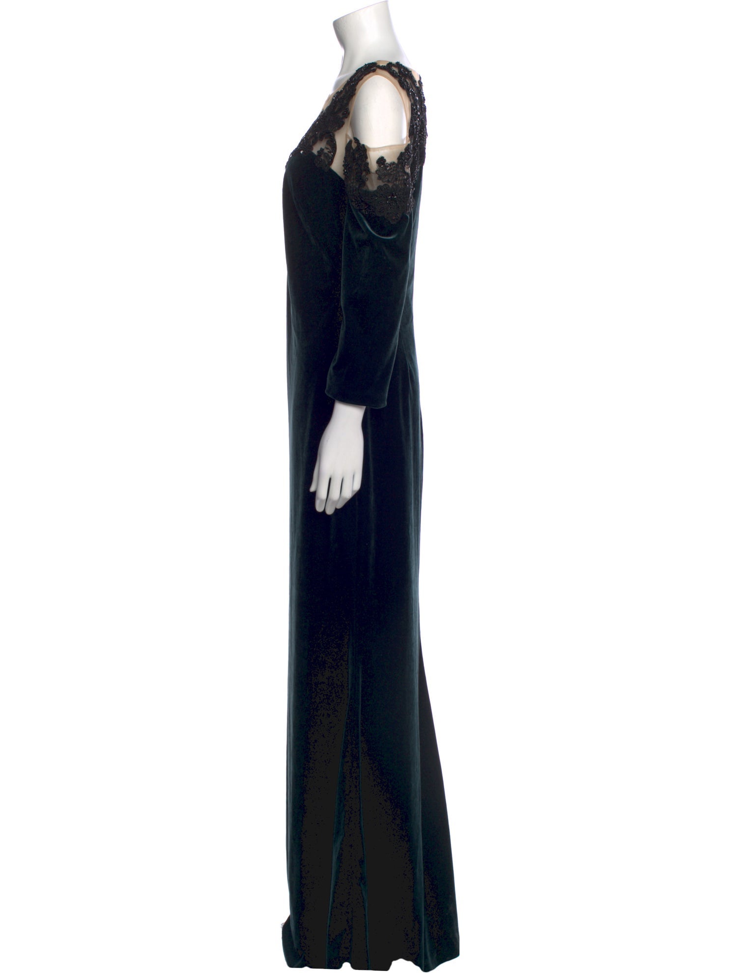 Marchesa Notte Lace Pattern Long Dress w/ Tags - Green Dresses ...