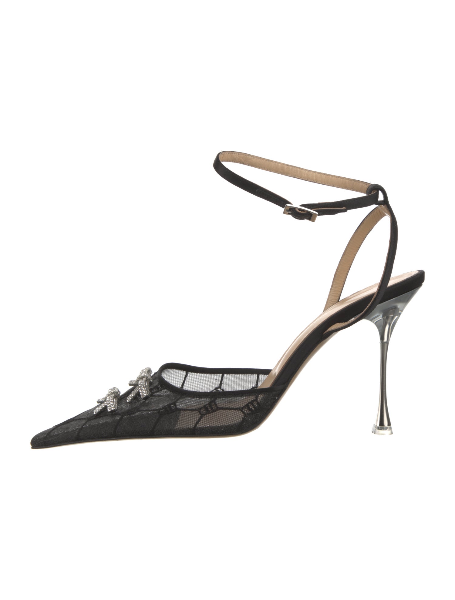 Christian Louboutin Suede Crystal Embellishments Slingback Pumps ...