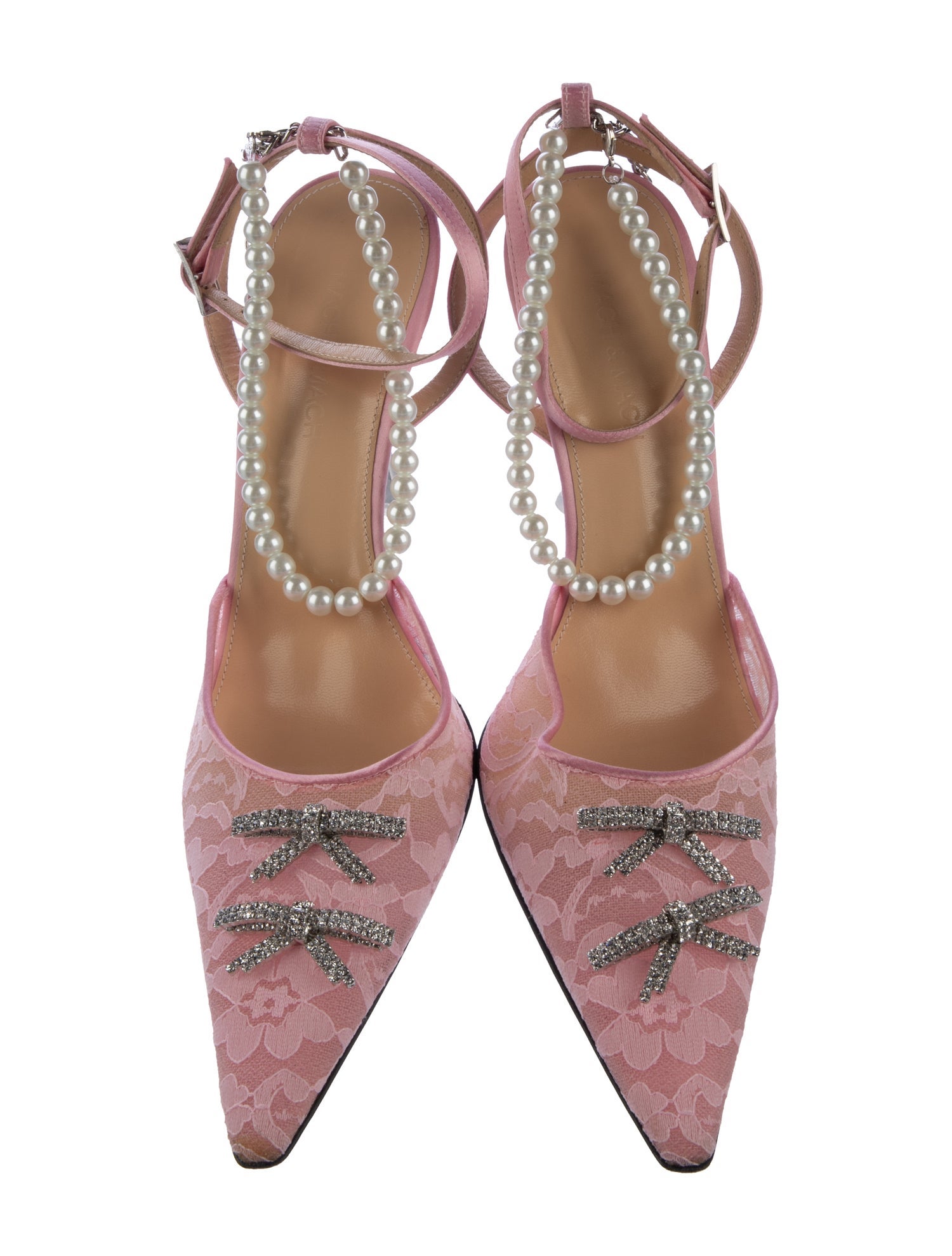 Mach & Mach Floral Print D'Orsay Pumps - Pink Pumps, Shoes - WMHAM21853 ...
