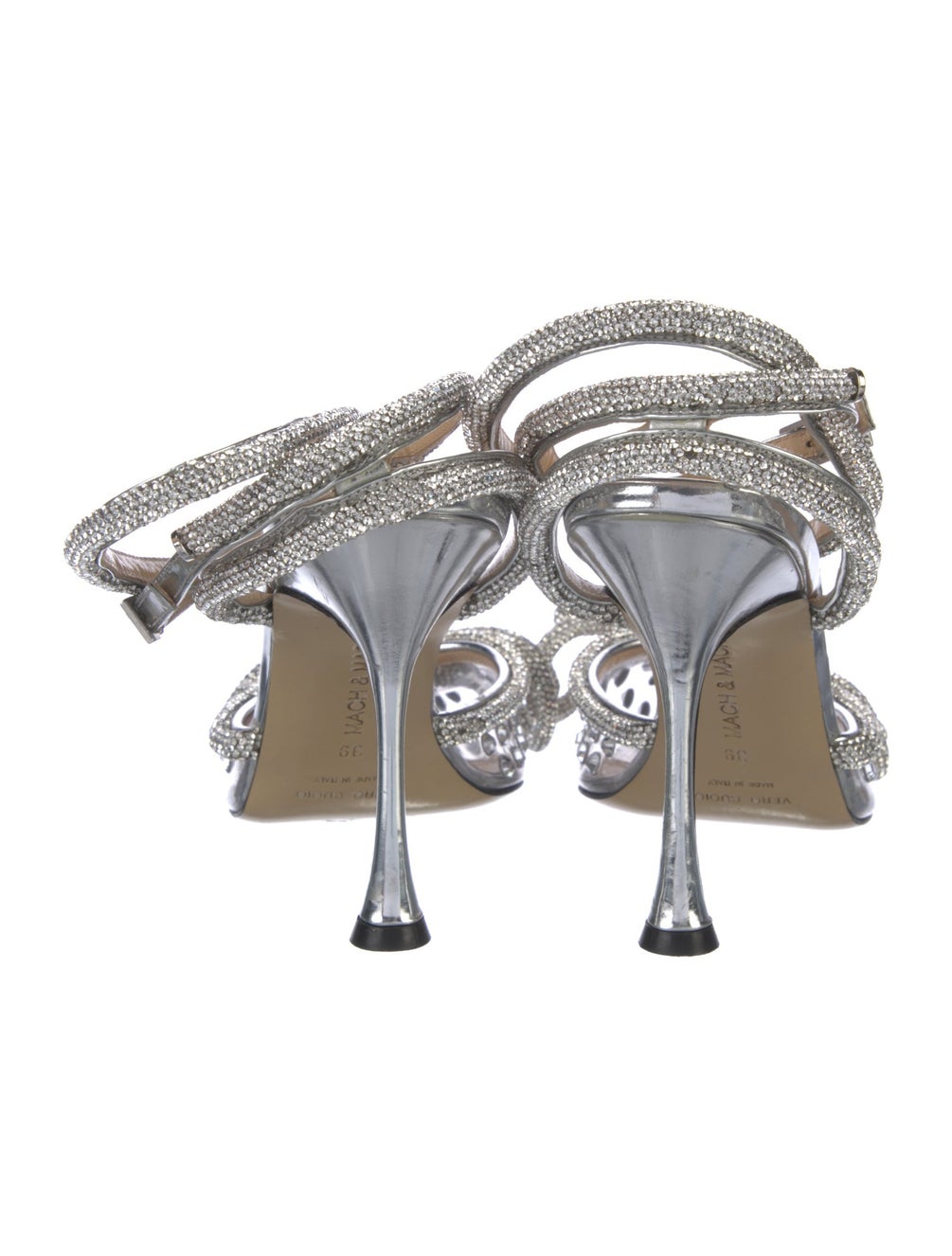 Mach & Mach PVC Bow Accents Slingback Pumps - Metallic Pumps, Shoes ...