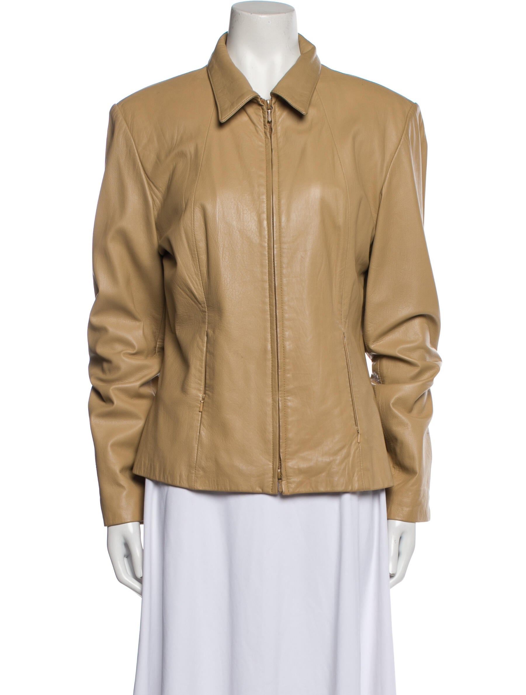 Michael Hoban North Beach Leather Biker Jacket - Neutrals Jackets ...