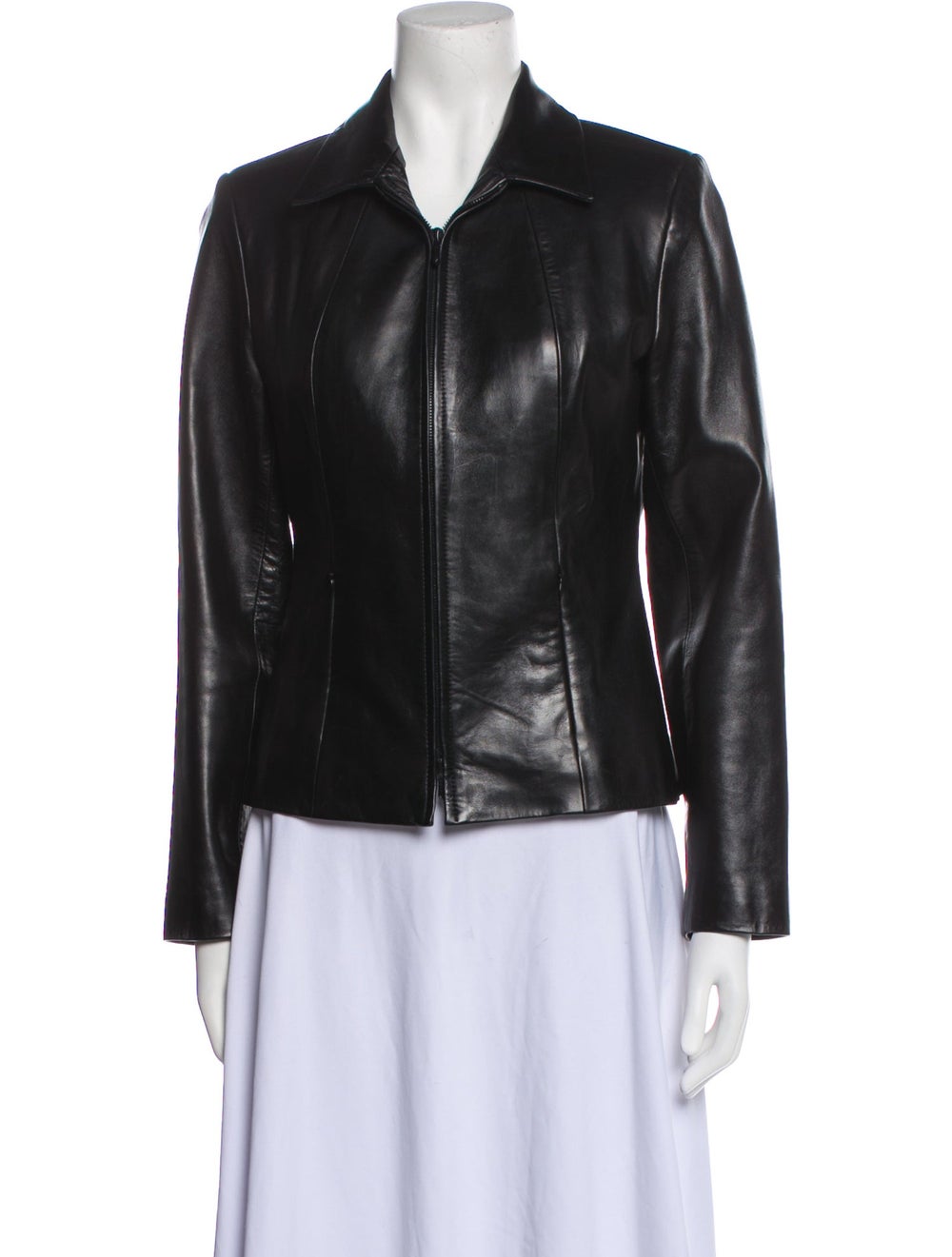 Michael Hoban North Beach Leather Biker Jacket Black … - Gem