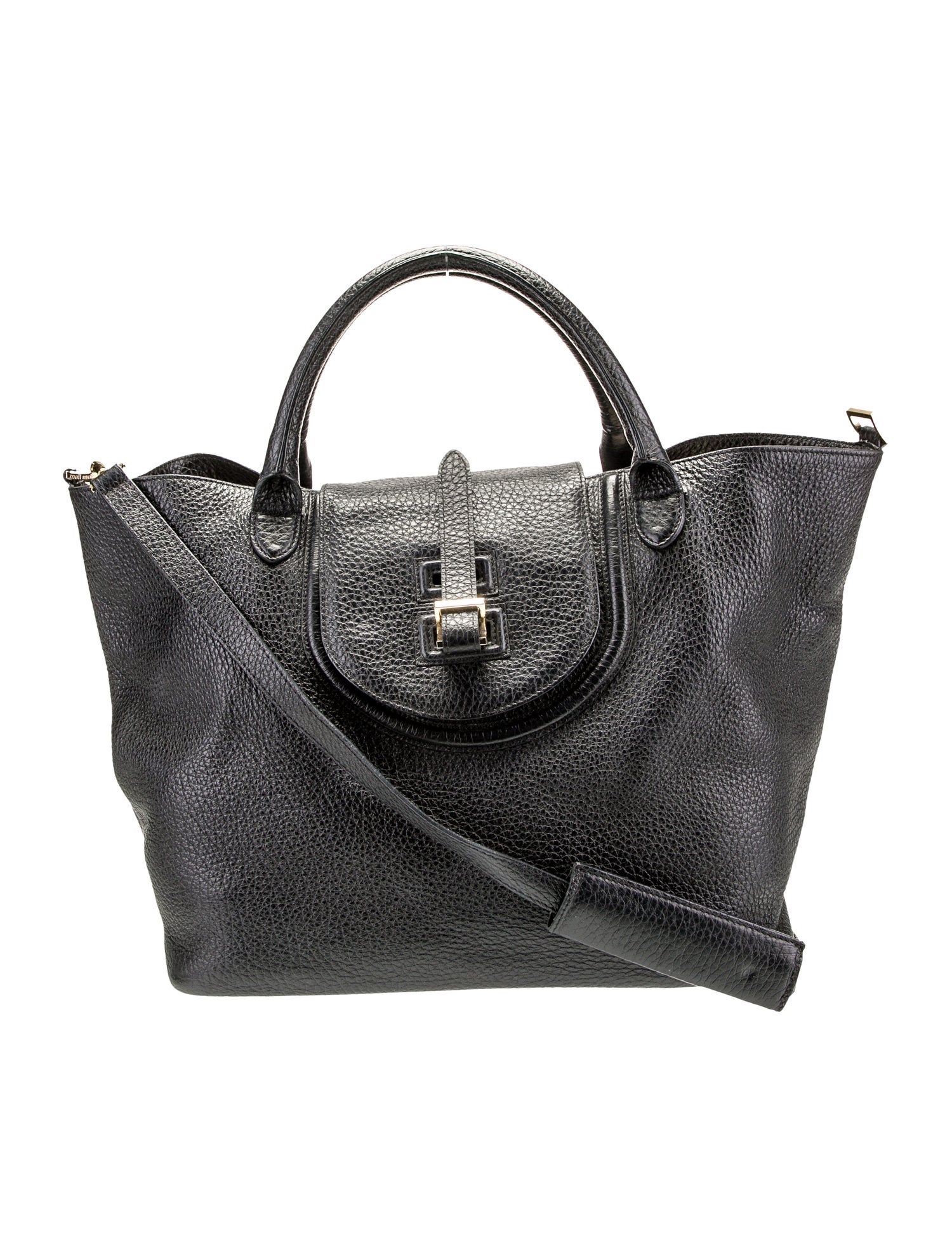 Meli Melo Leather Top Handle Bag - Black Handle Bags, Handbags ...