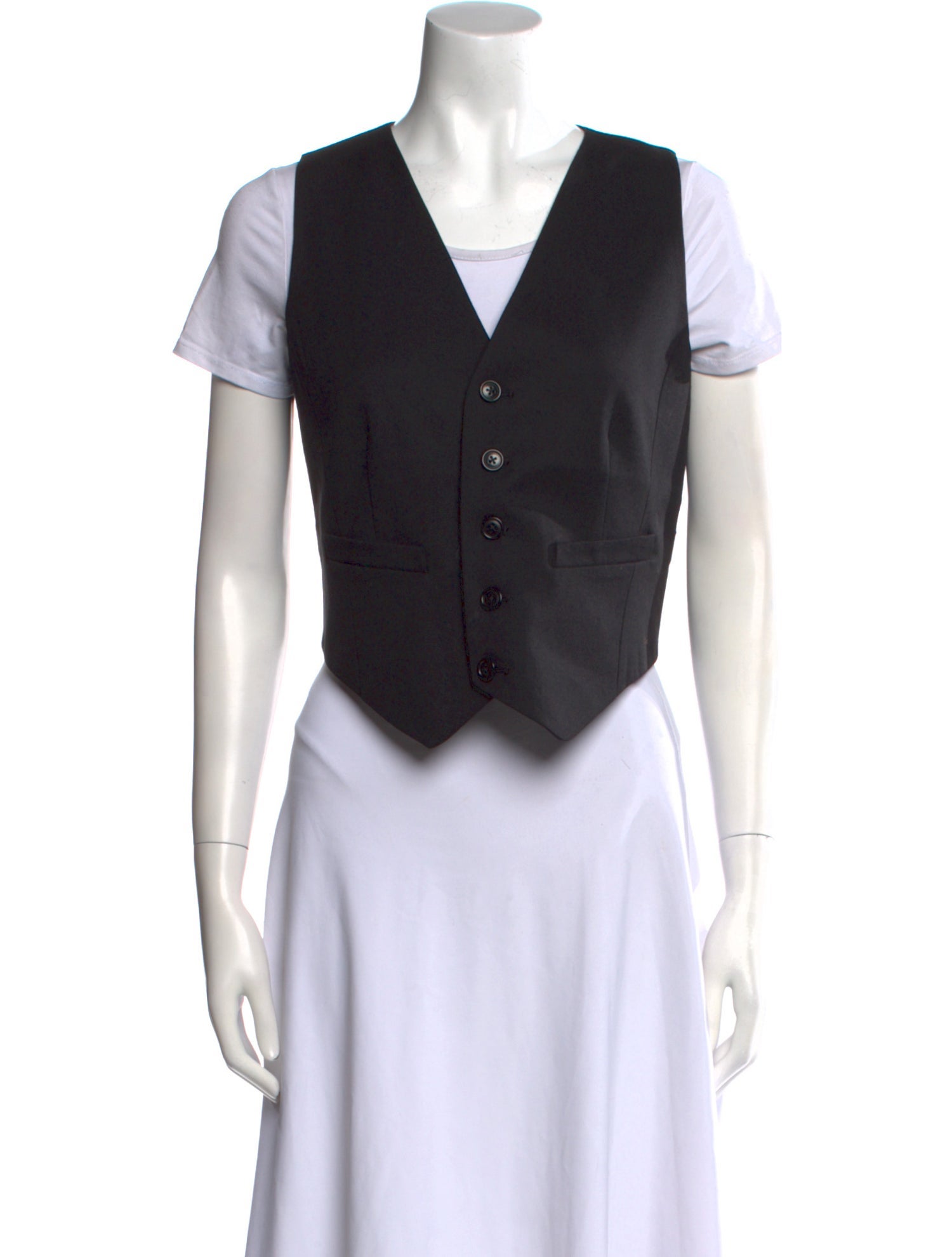 Alex Mill Wool V-Neck Crop Top - Blue Tops, Clothing - WMILL30714 | The ...