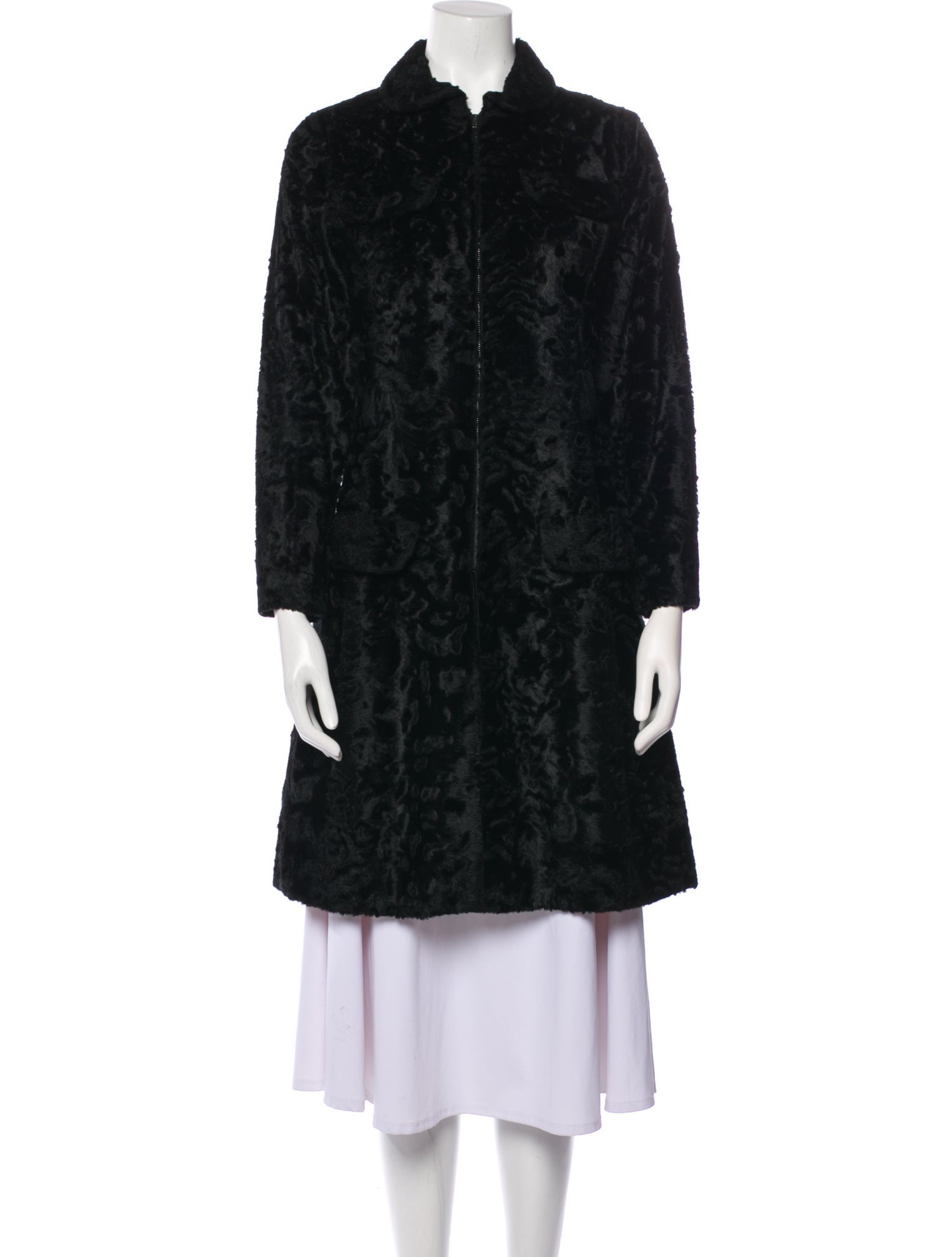 Adele Simpson Faux Fur Coat - Black Coats, Clothing - WMIOP20002 | The ...