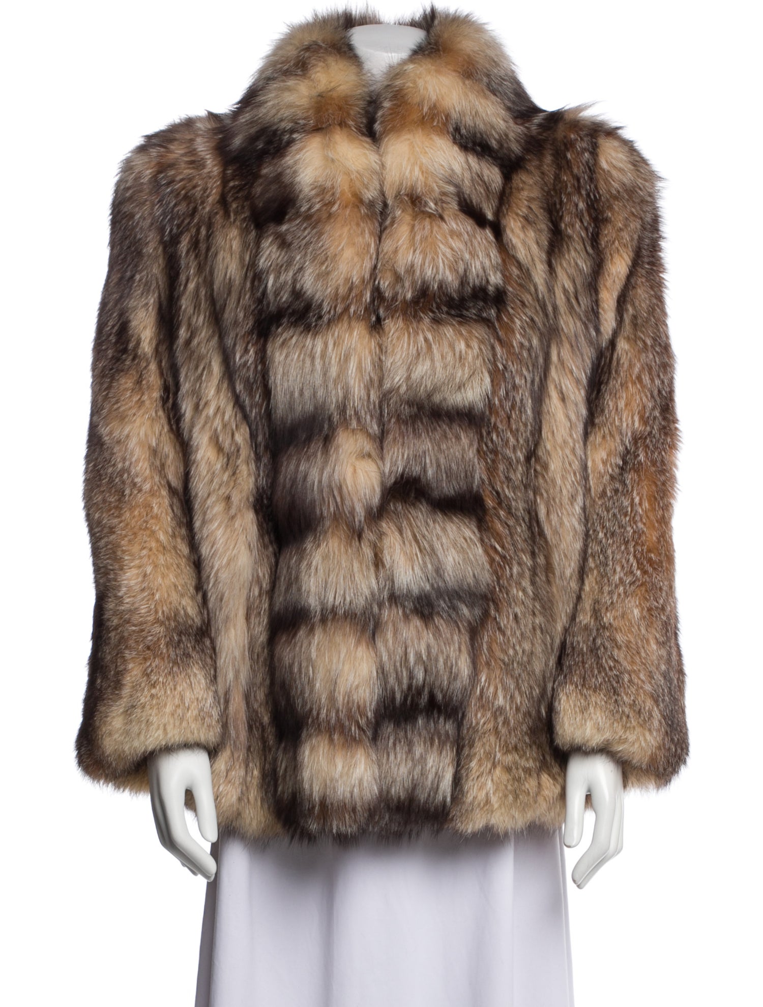 Michaels Furs Fur Animal Print Faux Fur Jacket - Brown Jackets ...