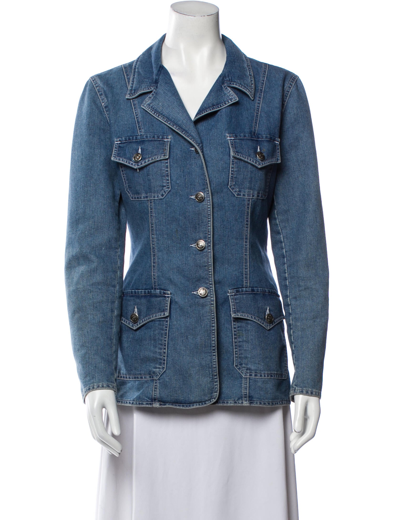 Moschino Jeans Denim Jacket - Blue Jackets, Clothing - WMJ24731 | The ...