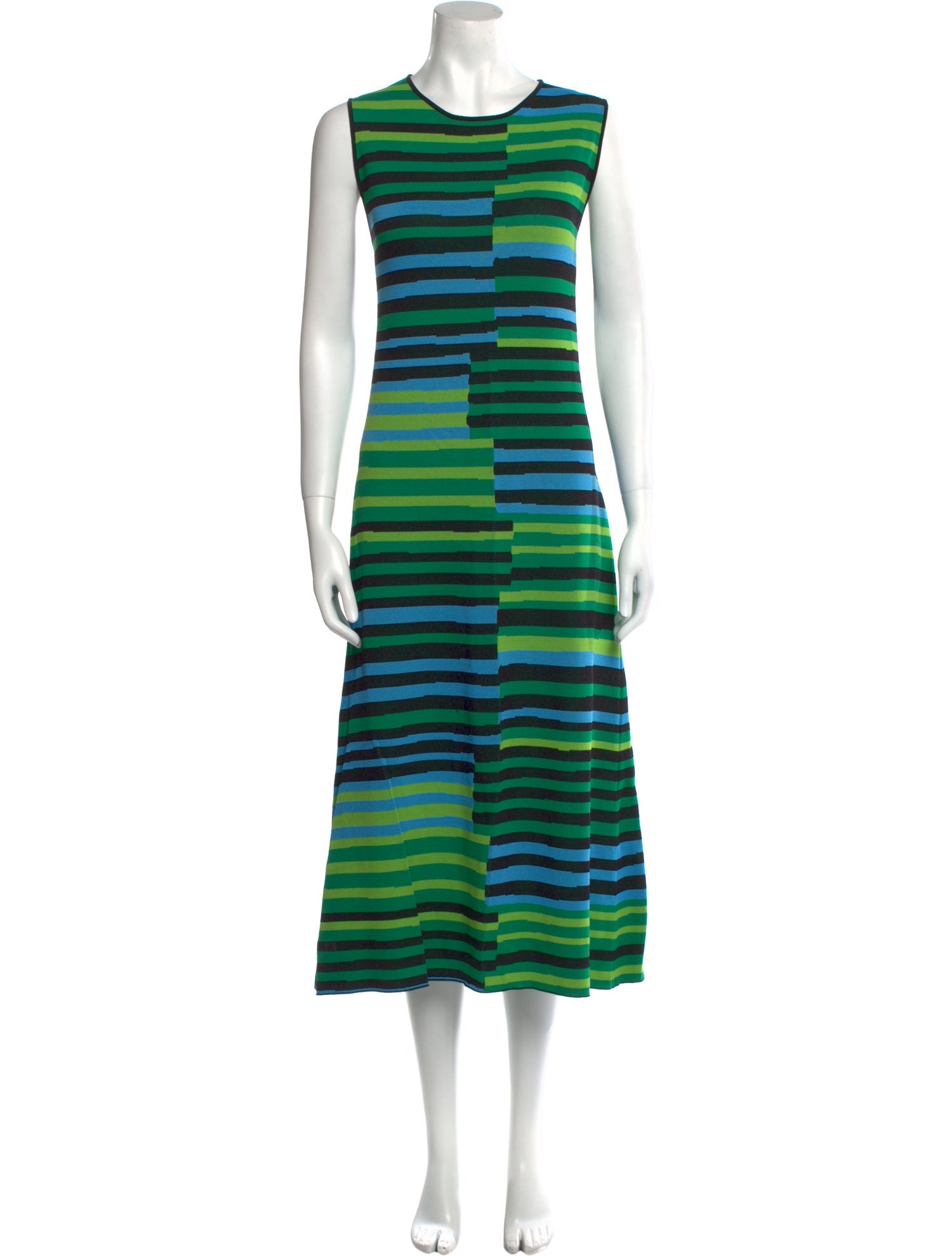 Simon Miller Striped Long Dress - Green Dresses, Clothing - WMLLR31182 ...
