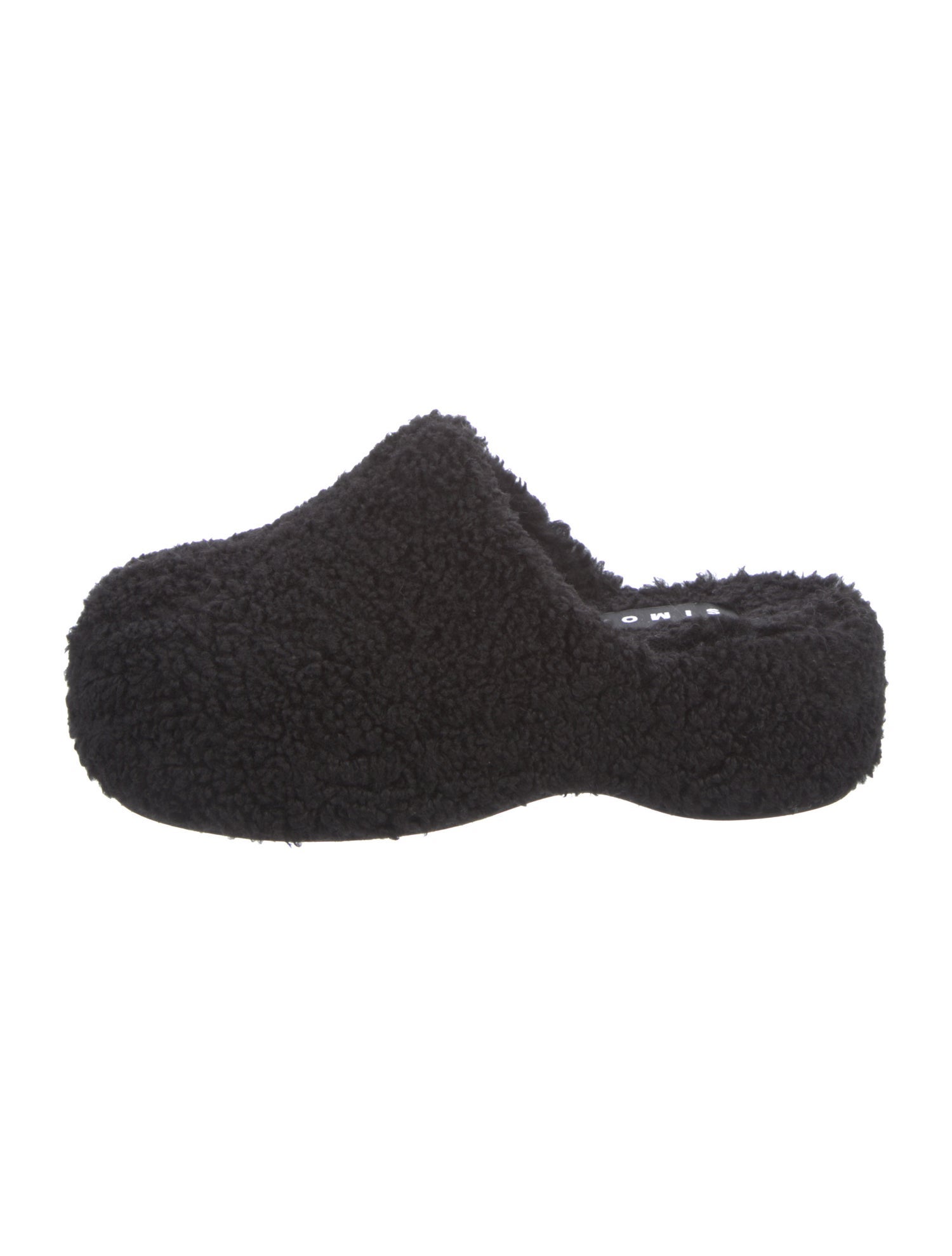 Jenni Kayne Shearling Mules - Black Flats, Shoes - WJK61637 | The RealReal