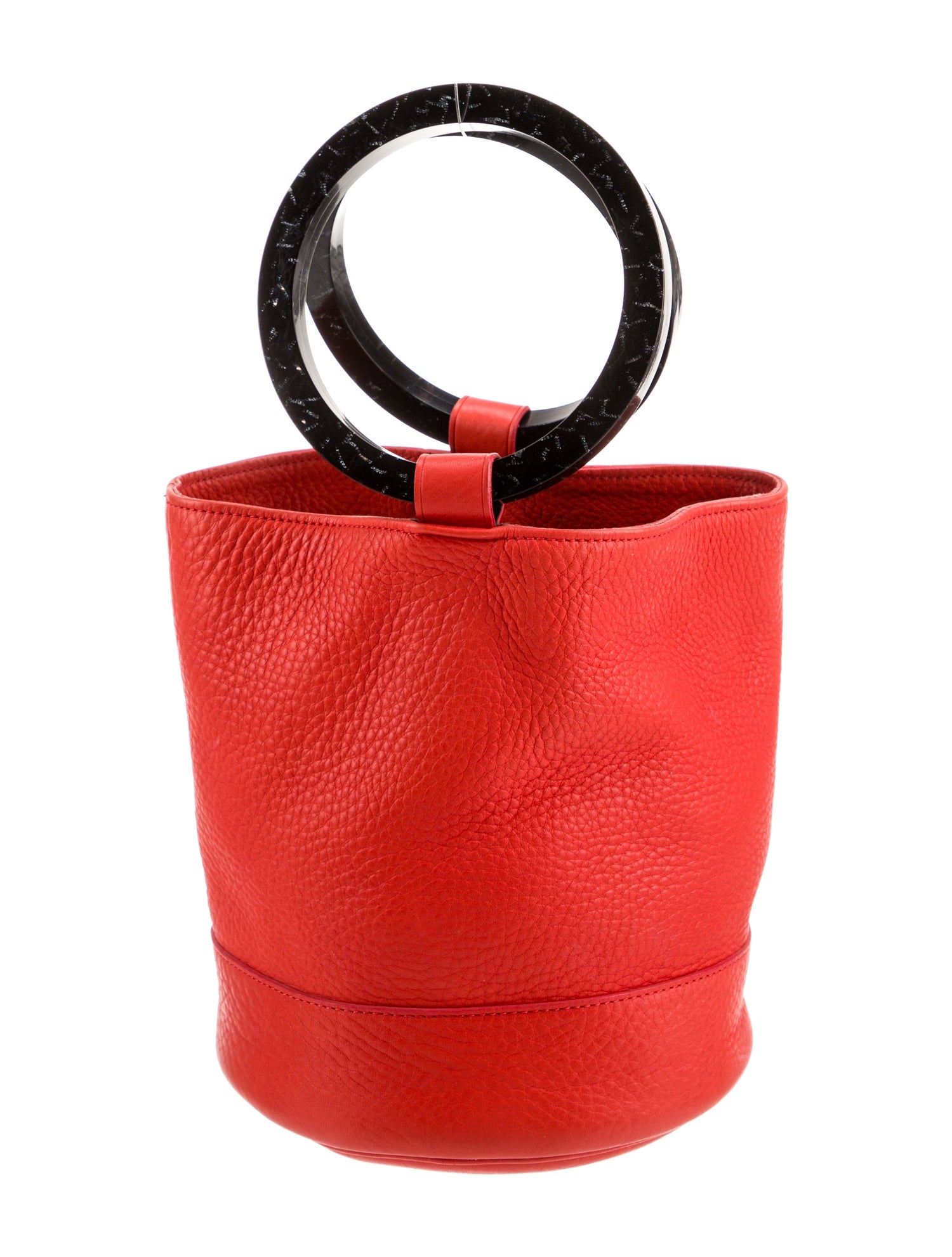Simon Miller Leather Top Handle Bag - Red Handle Bags, Handbags ...