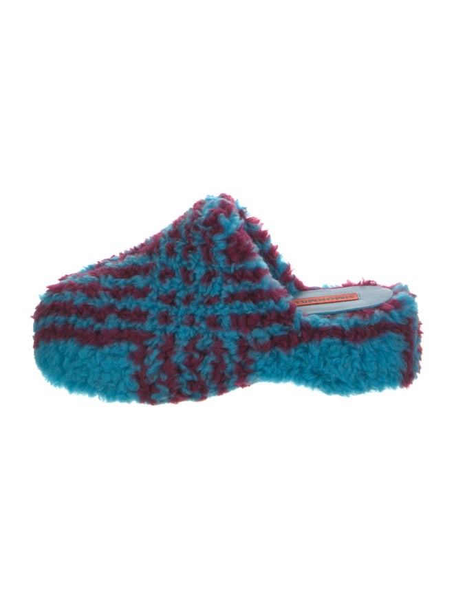 Marni Wool Colorblock Pattern Slingback Flats - Black Flats, Shoes ...
