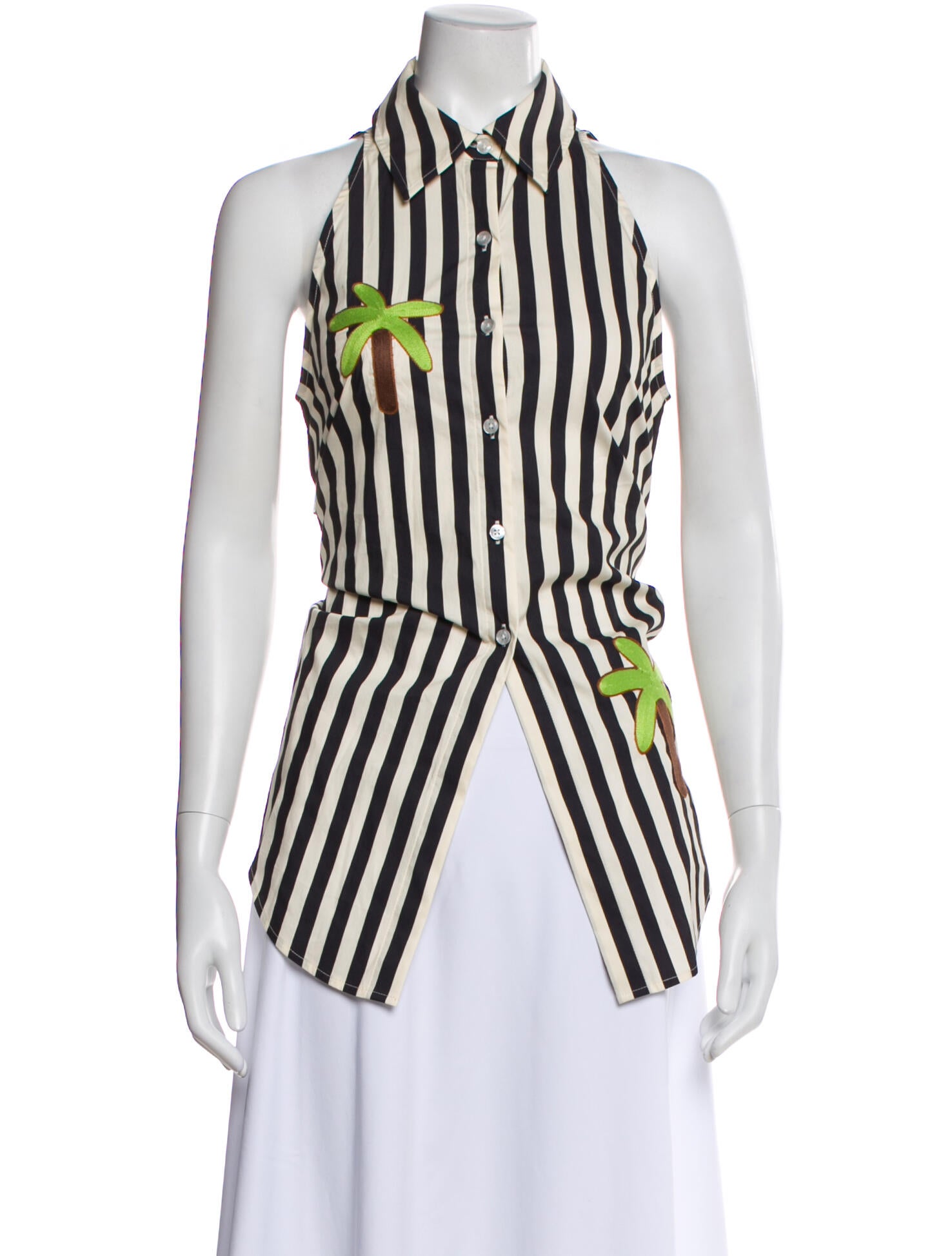 Simon Miller Striped Sleeveless Blouse - White Tops, Clothing ...