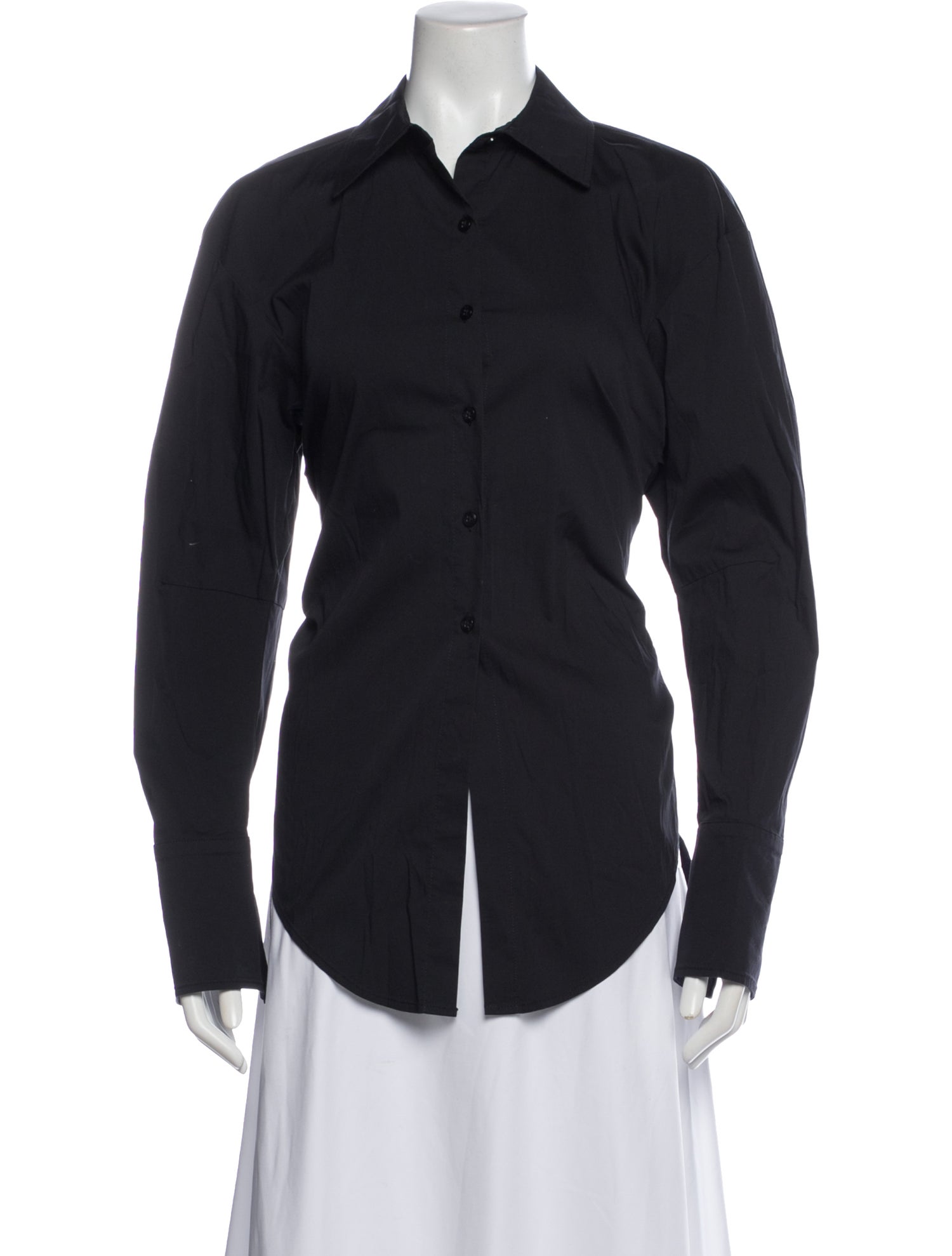 Simon Miller Long Sleeve Button-Up Top - Grey Tops, Clothing ...
