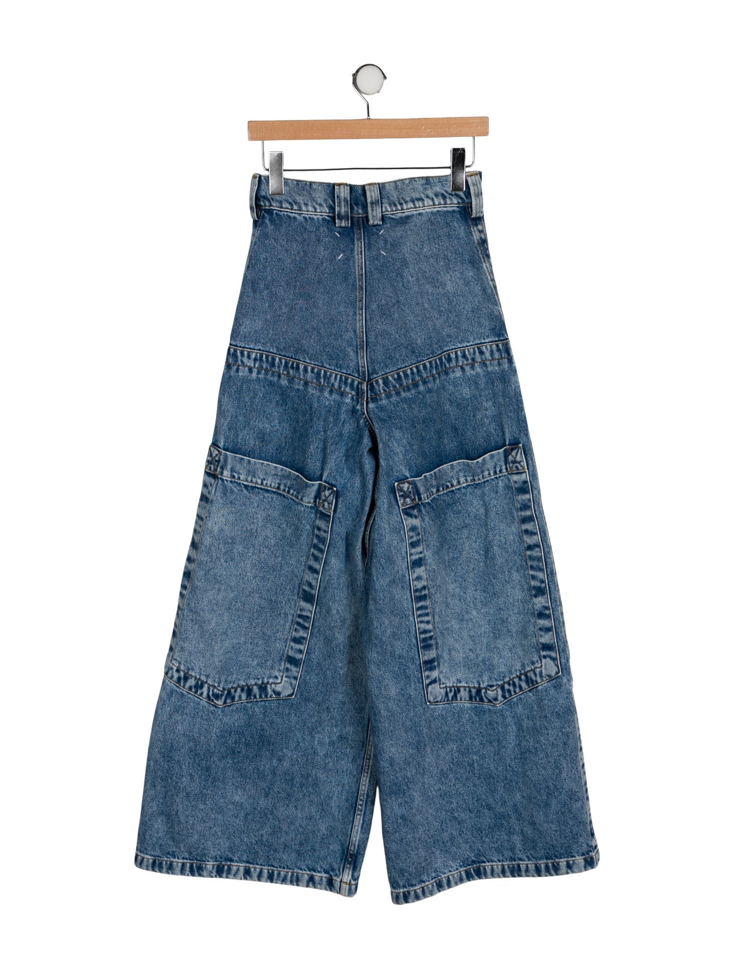 MM6 Maison Margiela High-Rise Wide Leg Jeans - Blue, 13.25" Rise Jeans ...