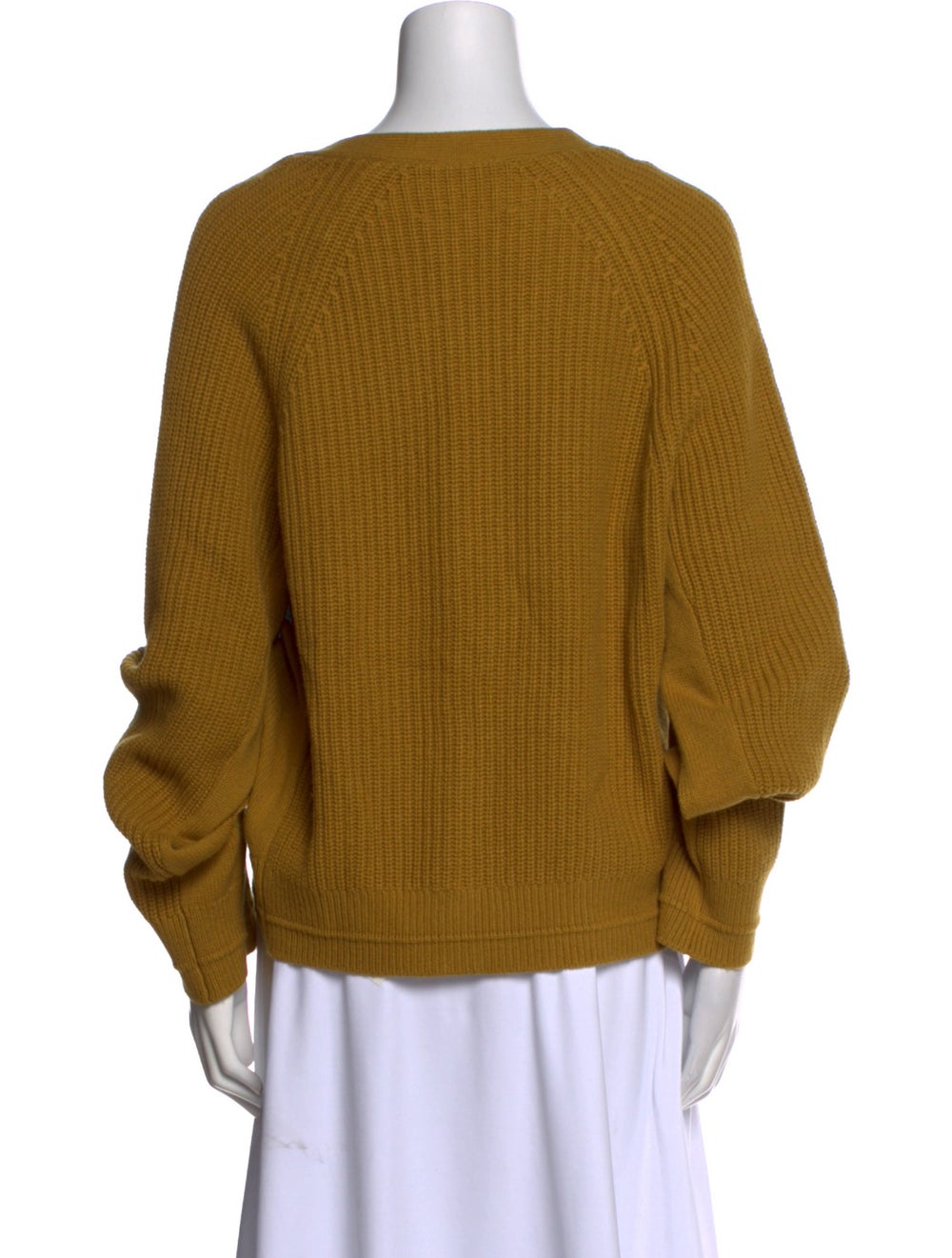 Maria McManus Cashmere V-Neck Sweater w/ Tags - Yellow Knitwear, Clothing - WMMAC21555 | The ...