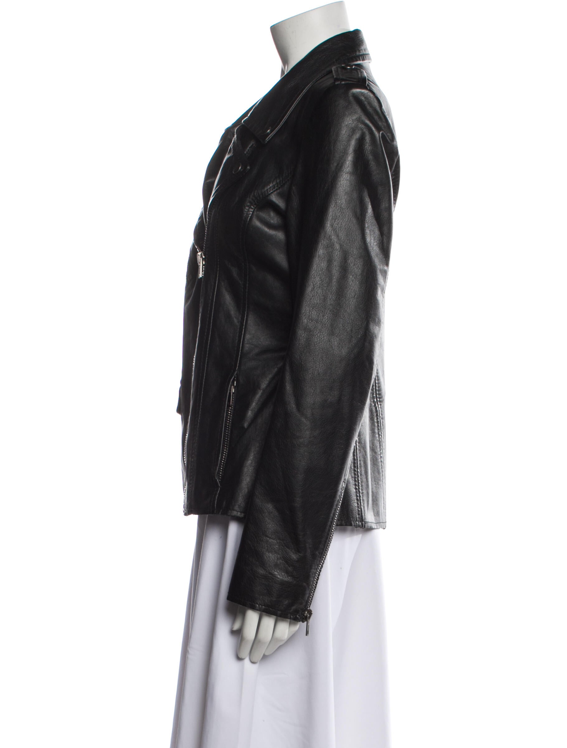 Maison Martin Margiela Calf Leather Biker Jacket - Black Jackets ...