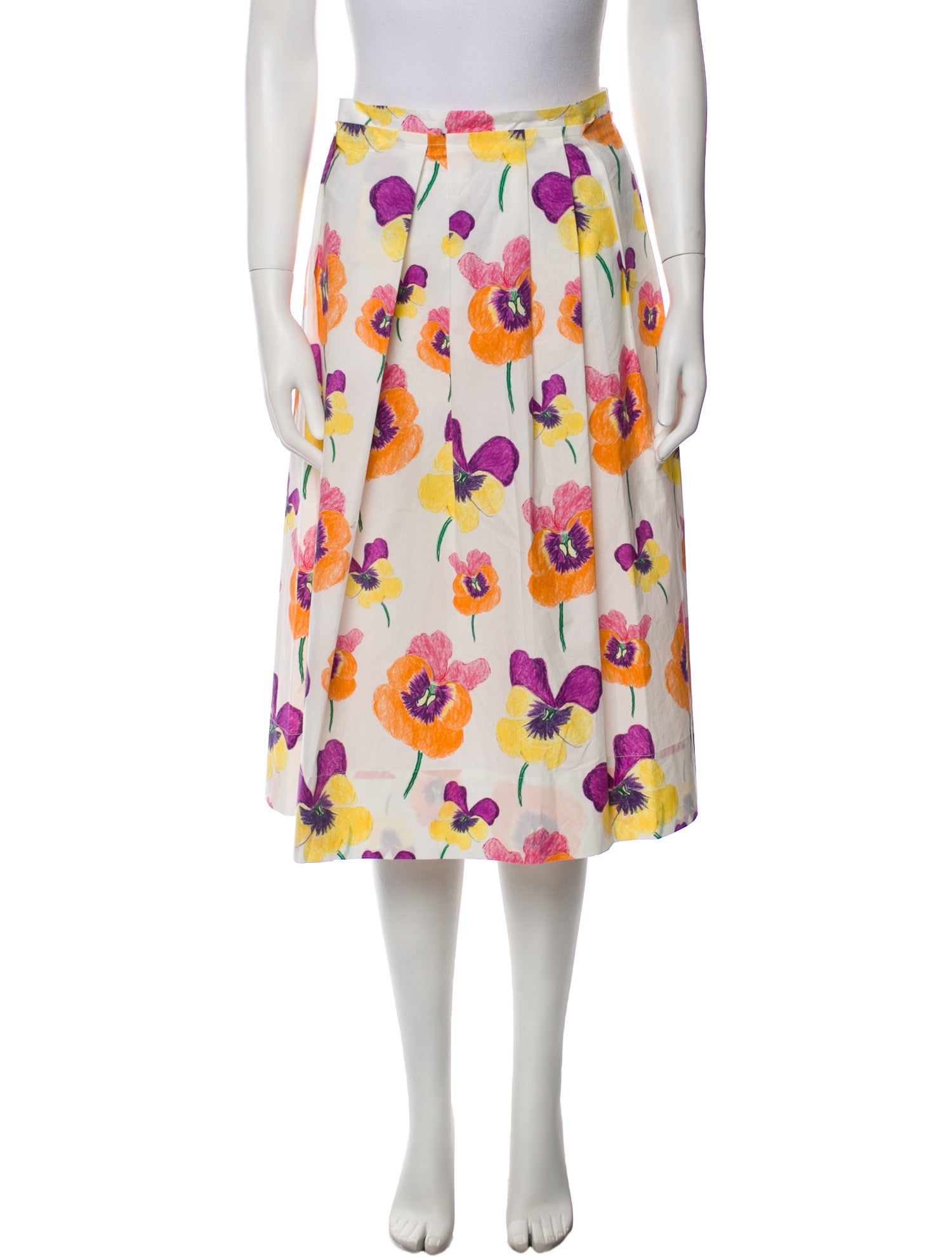 Marni x Maria Magdalena Suarez Floral Print Midi Length Skirt - White ...